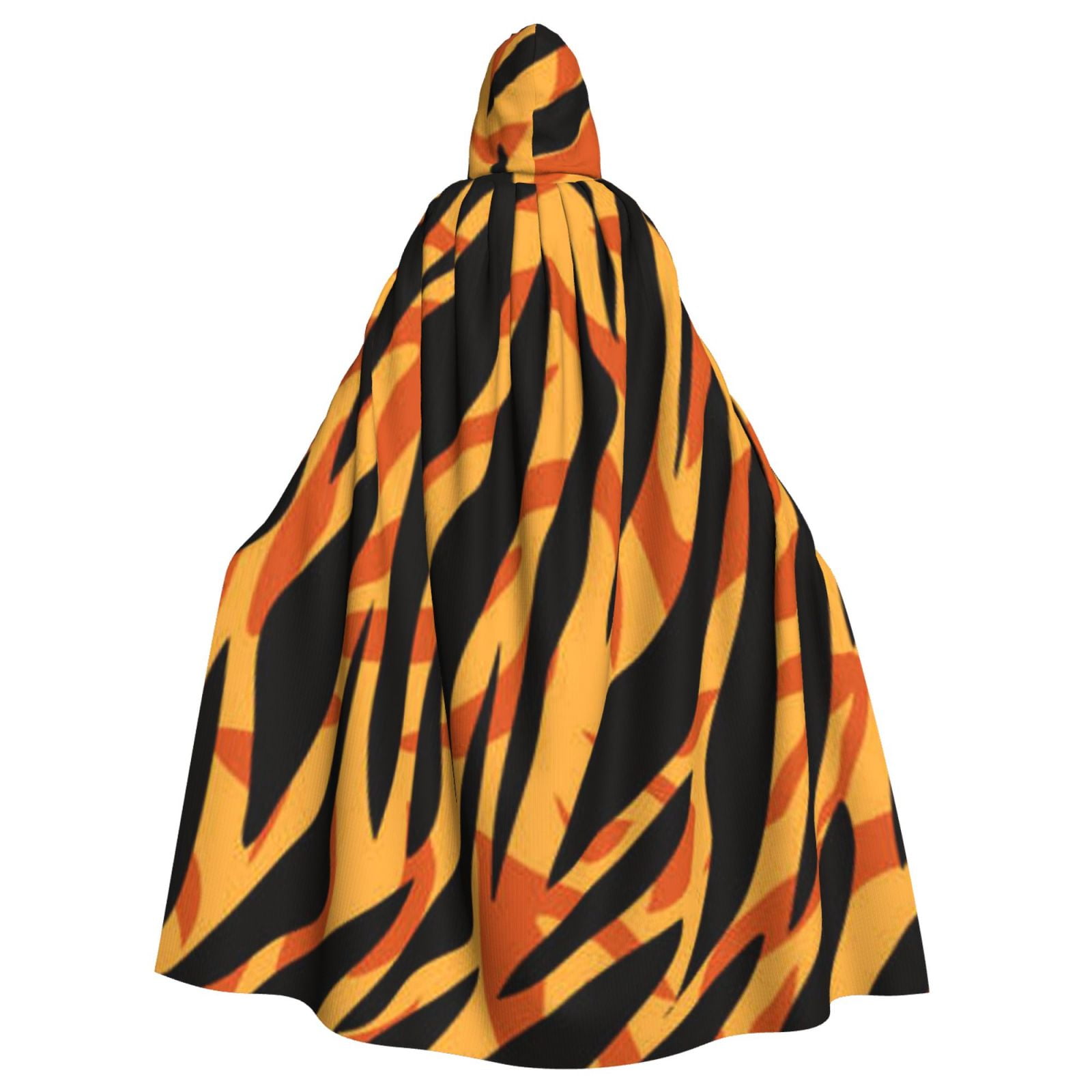 Unisex Hooded Cloak Adult Lightweight Overcoat Tiger Pattern Skin Cloak ...