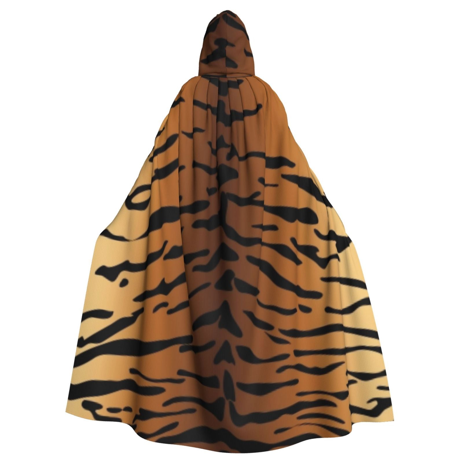 Unisex Hooded Cloak Adult Lightweight Overcoat Tiger Skin Background ...
