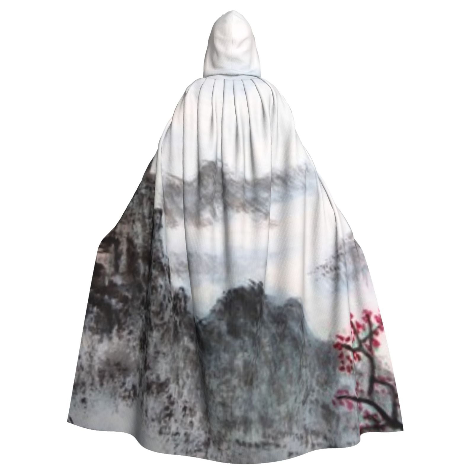 Unisex Hooded Cloak Adult Lightweight Overcoat Traditional Chinese ...