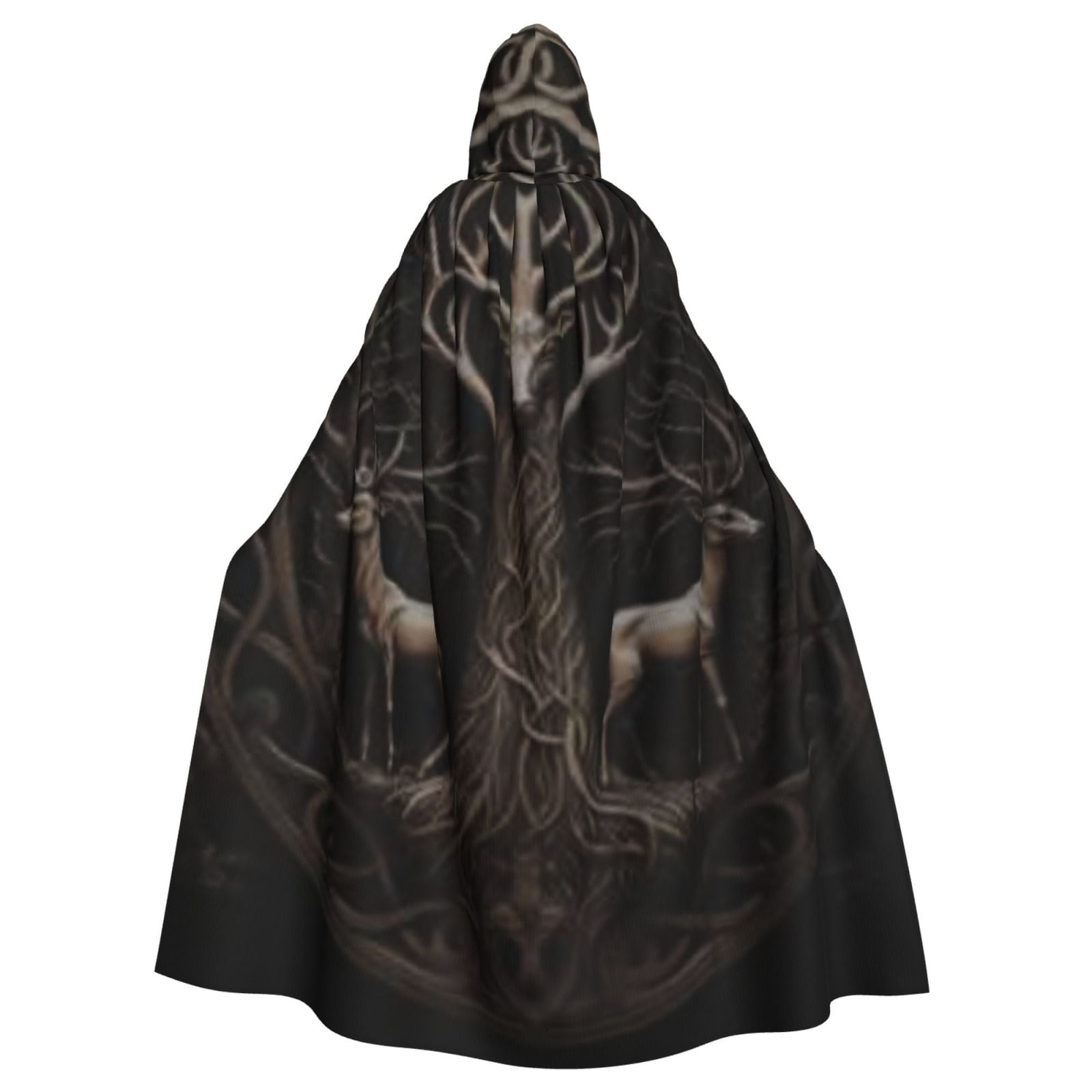 Unisex Hooded Cloak Adult Lightweight Overcoat Tree And Life In Norse ...