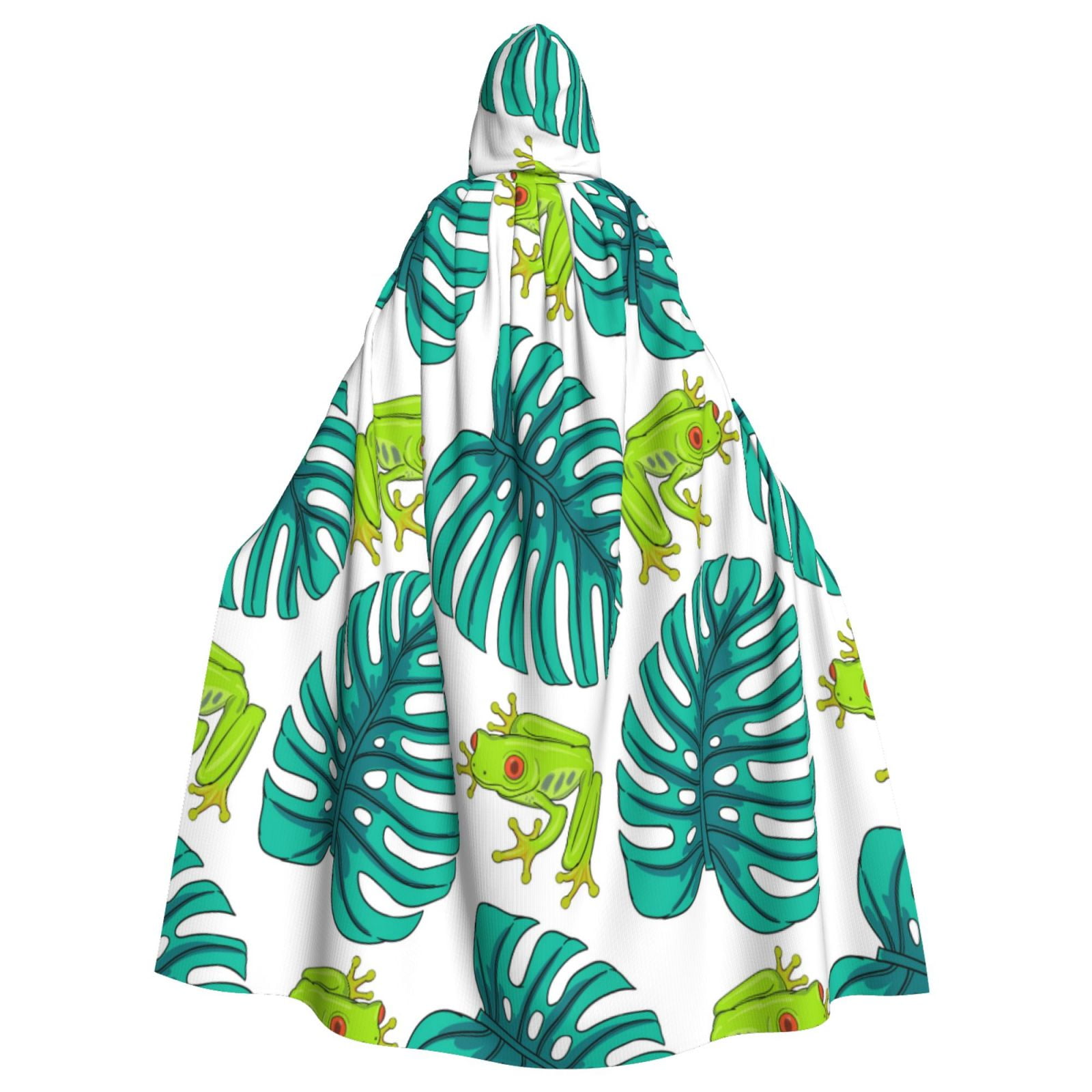 Unisex Hooded Cloak Adult Lightweight Overcoat Tree Frogs And Tropical ...