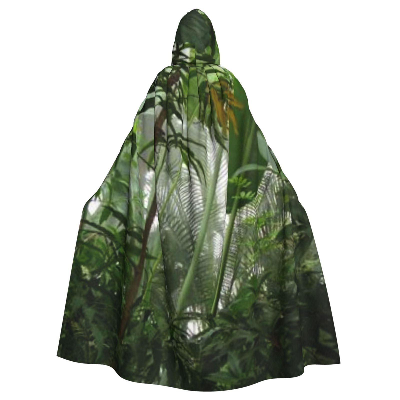 Unisex Hooded Cloak Adult Lightweight Overcoat Tropical Rainforest ...