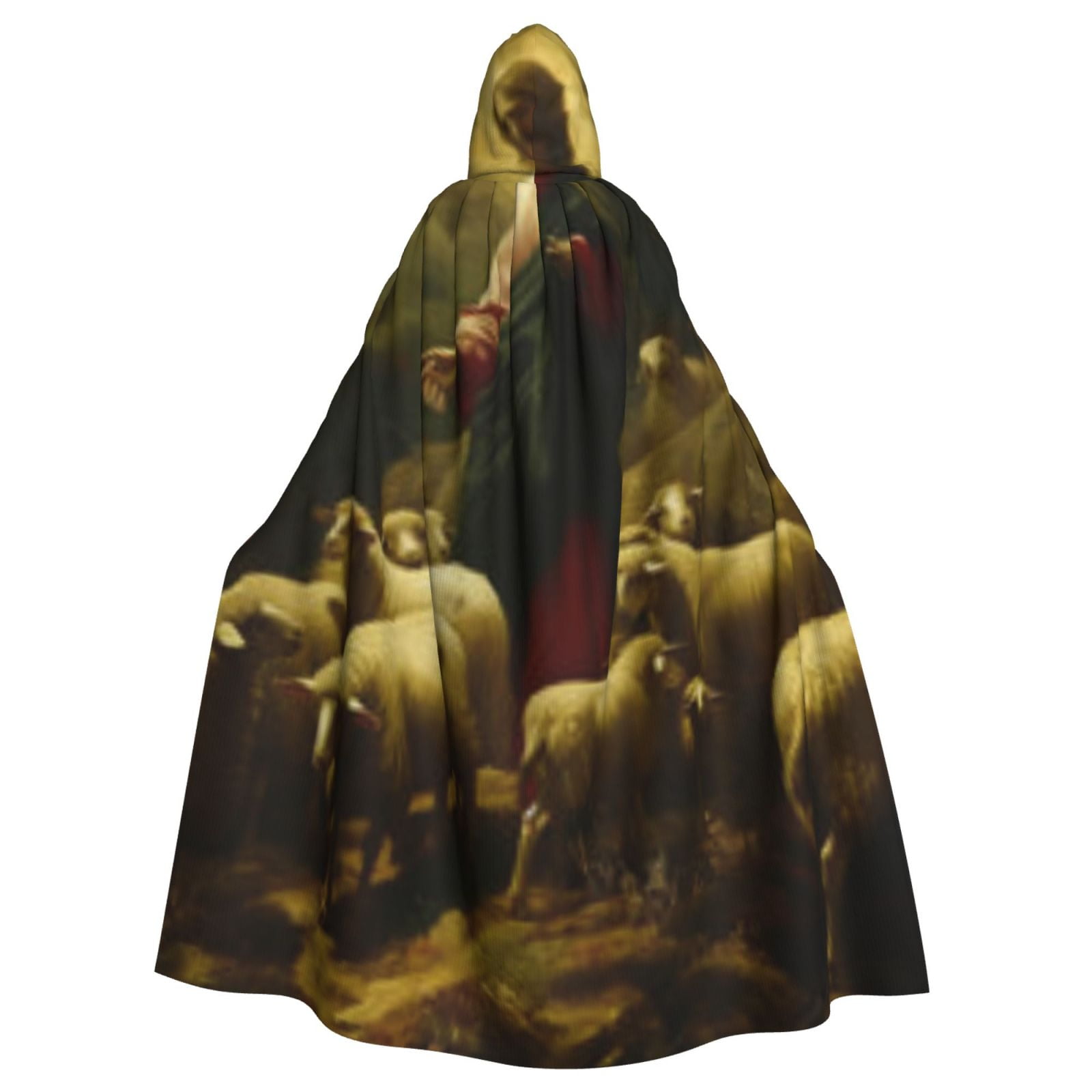Unisex Hooded Cloak Adult Lightweight Overcoat Virgin Mary And The ...