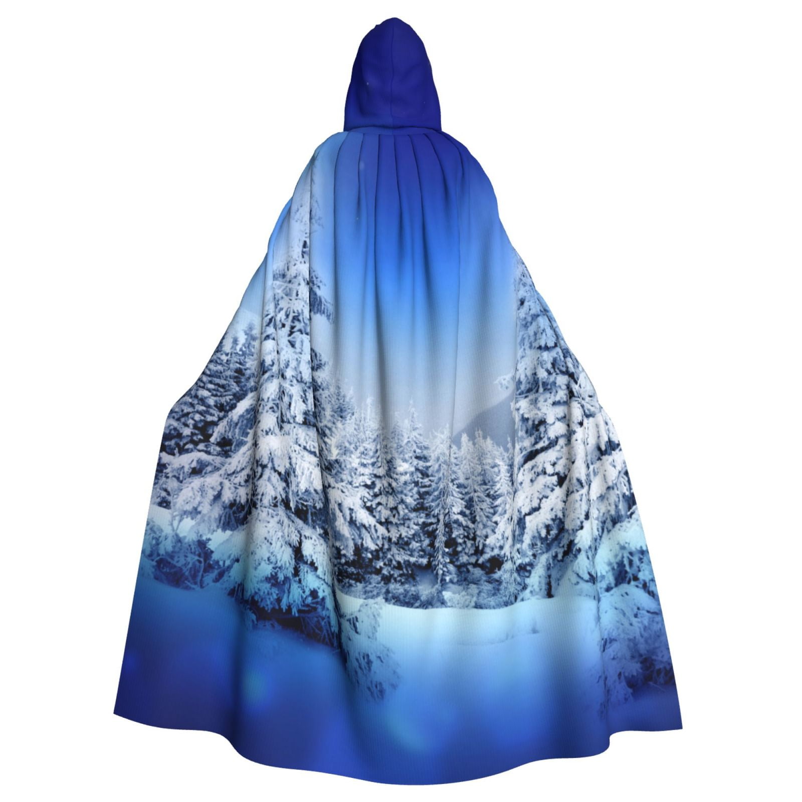 Unisex Hooded Cloak Adult Lightweight Overcoat Winter Night In Fairy ...