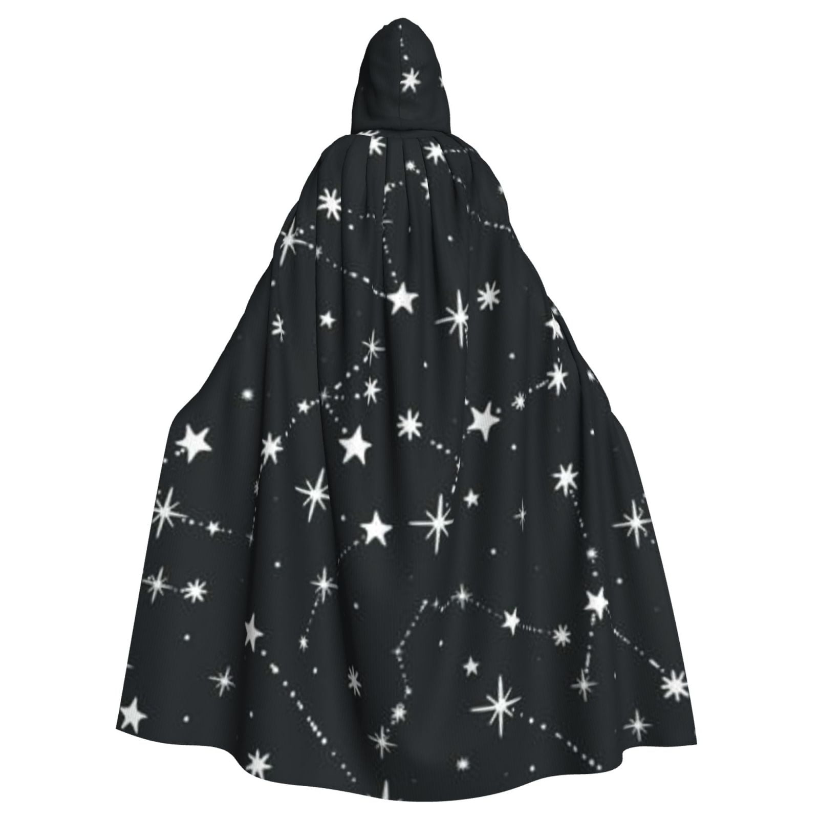 Unisex Hooded Cloak Adult Lightweight Overcoat Zodiac Constellations ...