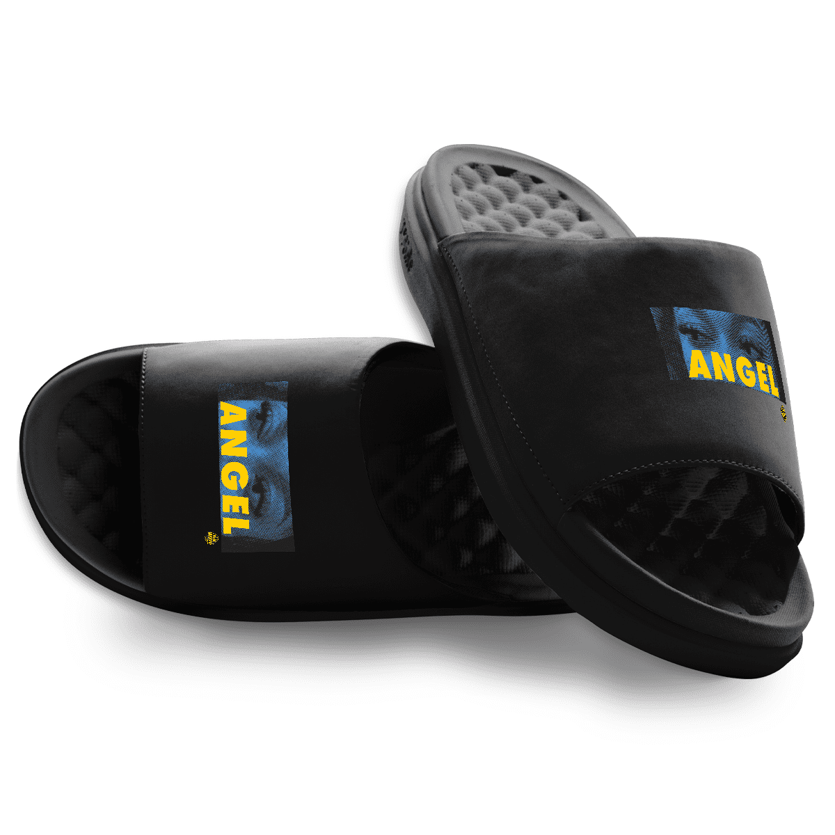 Unisex ISlide Angel Reese Black Chicago Sky Eyes Motive Slide Sandals ...