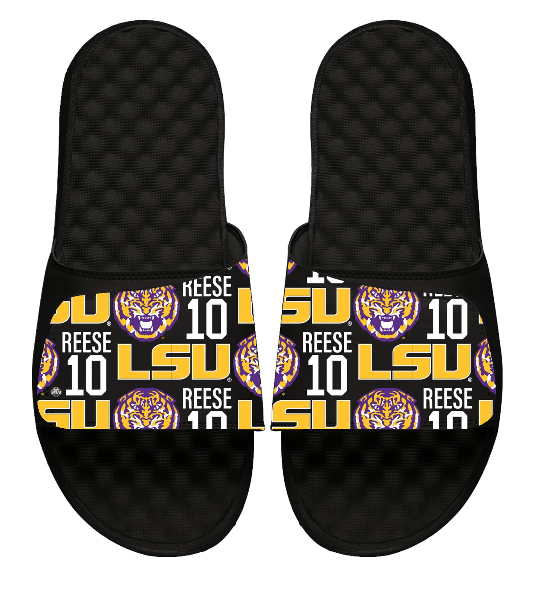 Unisex ISlide Angel Reese LSU Tigers Team Pattern Slide Sandals ...