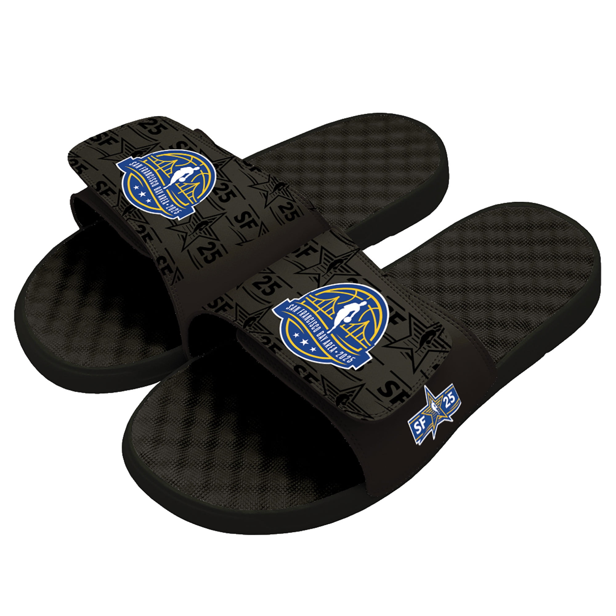 Unisex ISlide Black 2025 NBA All-Star Game Tonal Pattern Slide Sandals ...