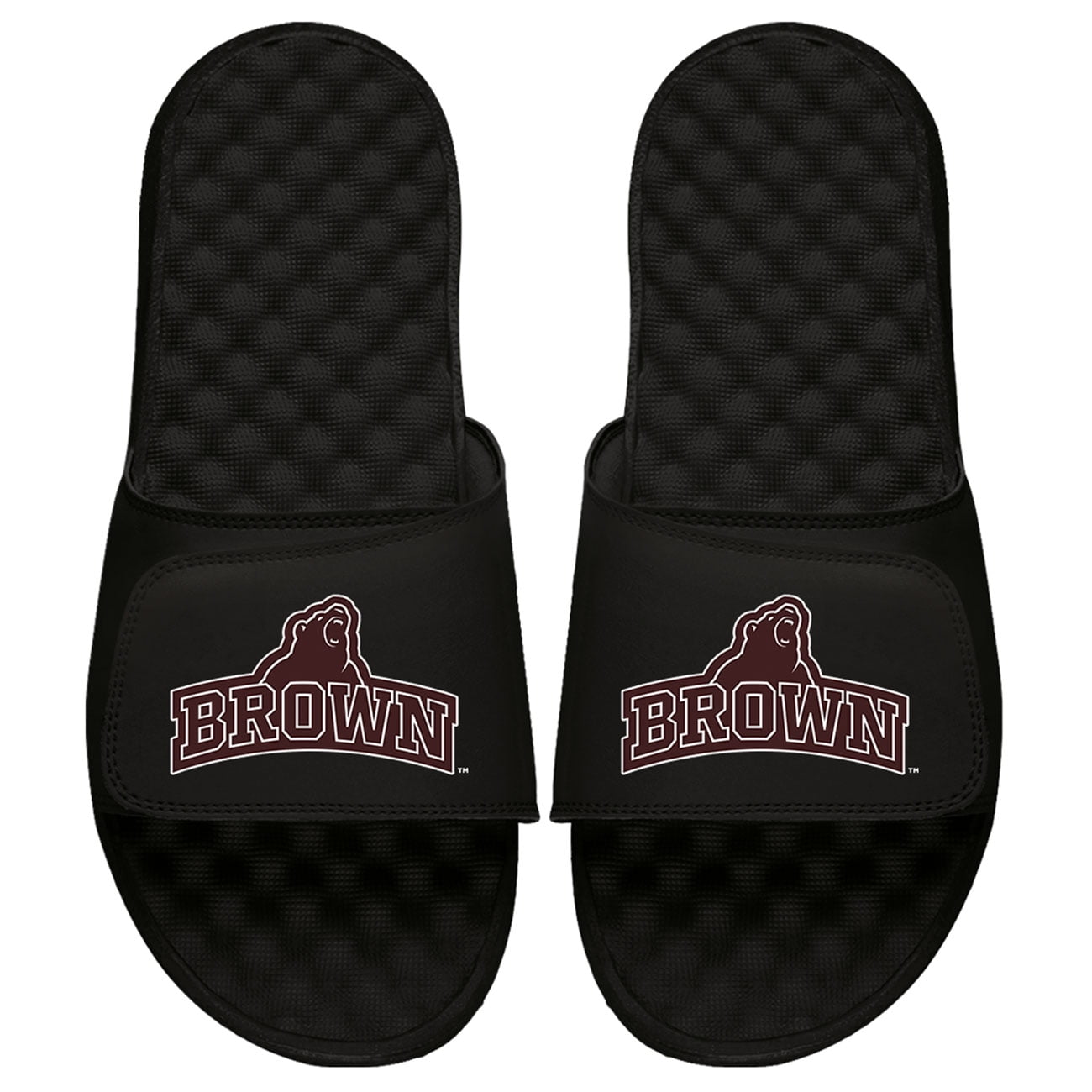Unisex ISlide Black Brown Bears Stacked Bear Logo Slide Sandals ...