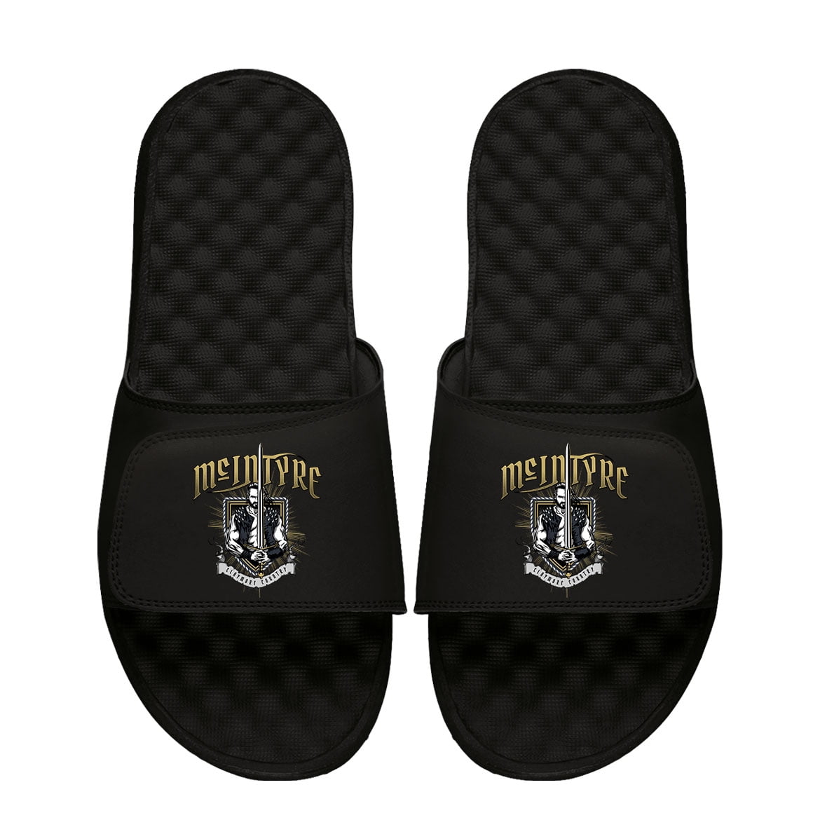 Unisex ISlide Black Drew McIntyre Shield Logo Slide Sandals - Walmart.com