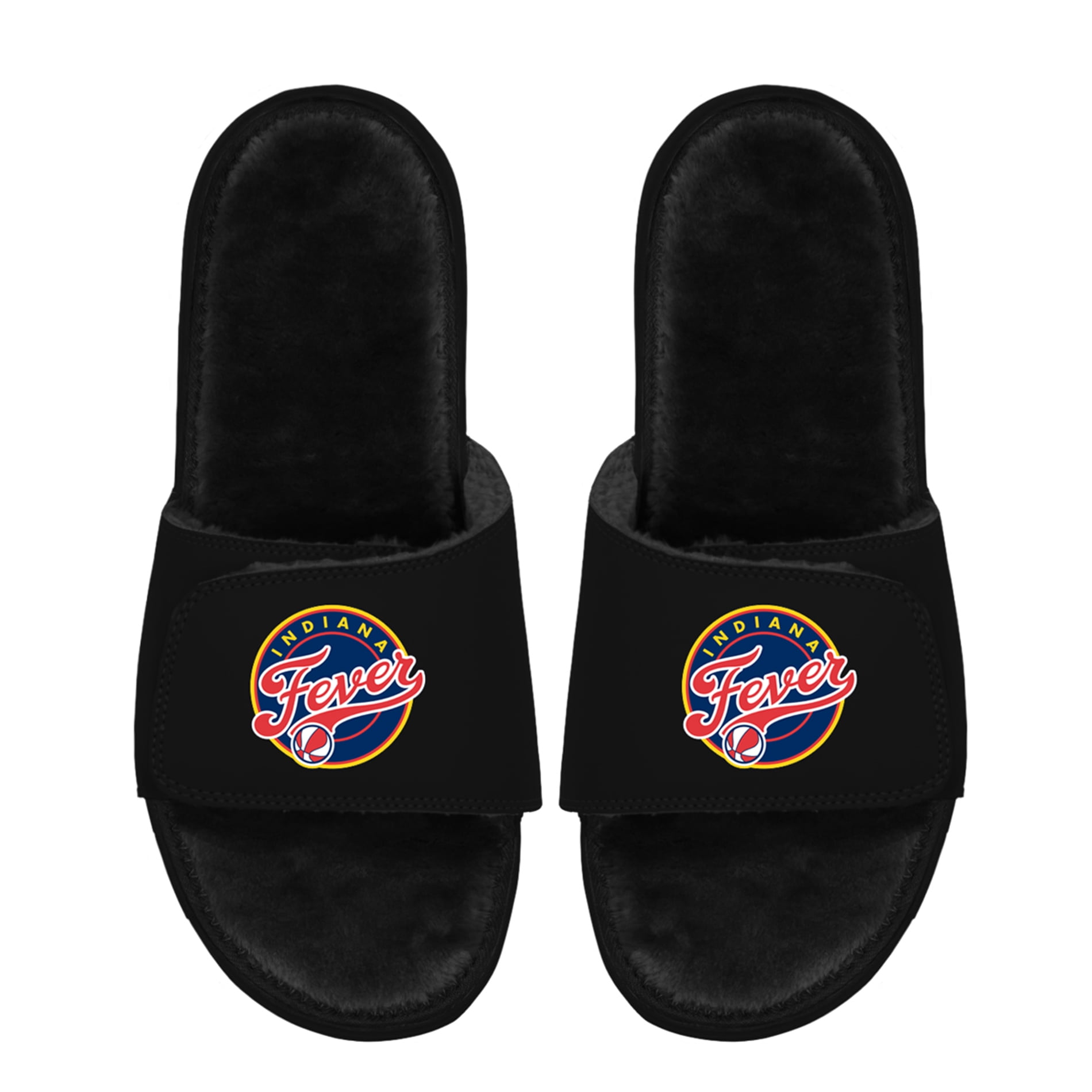 Unisex ISlide Black Indiana Fever Logo Faux Fur Slide Sandals - Walmart.com