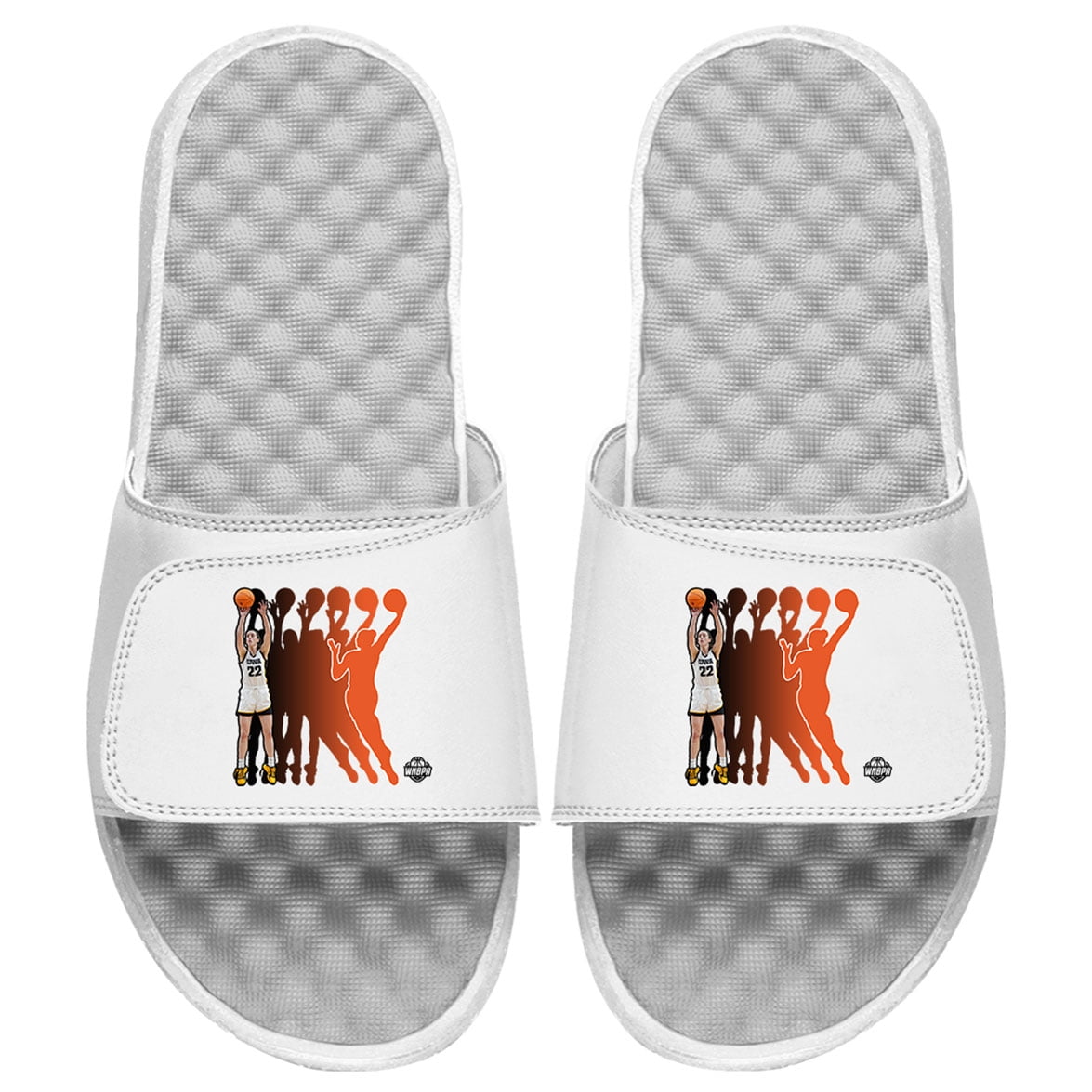 Unisex ISlide Caitlin Clark White Iowa Hawkeyes Logo Blend Slide ...