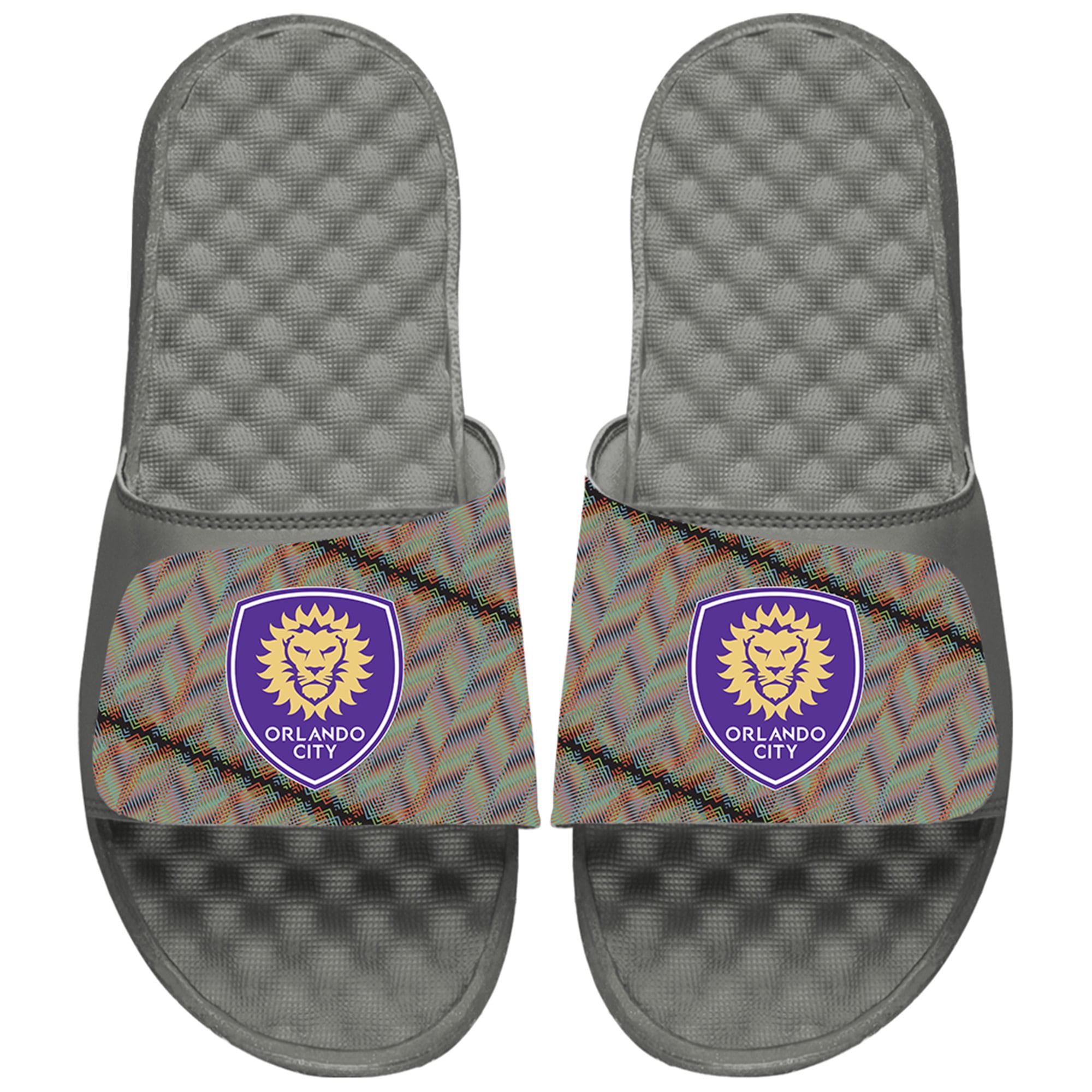 Unisex ISlide Gray Orlando City SC 2024 Hispanic Heritage Side Sandals ...