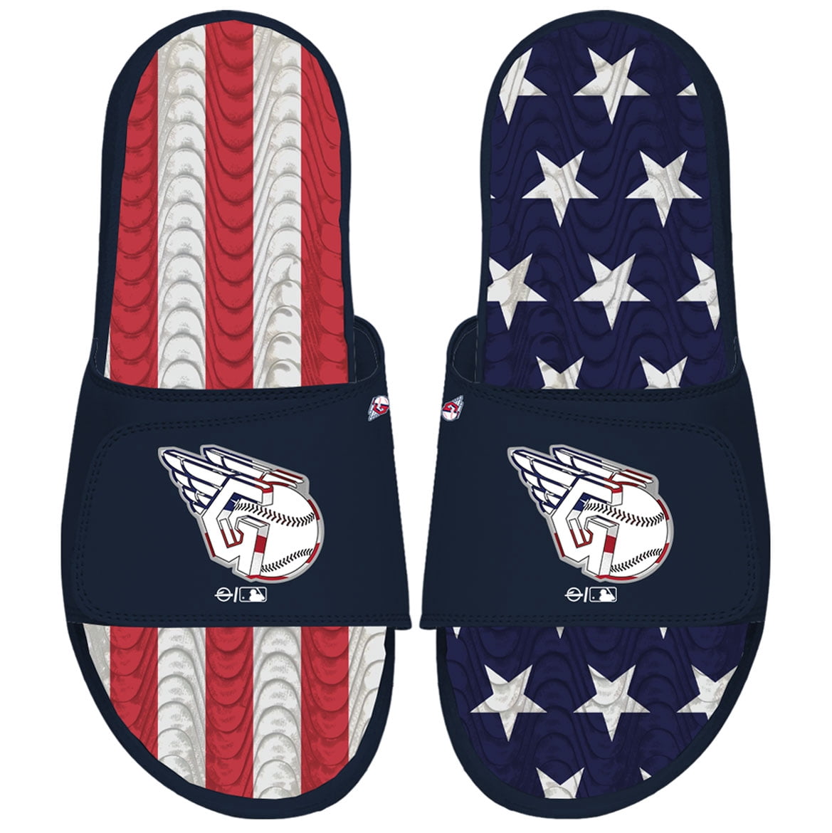 Unisex ISlide Navy Cleveland Guardians Americana Gel Slide Sandals ...