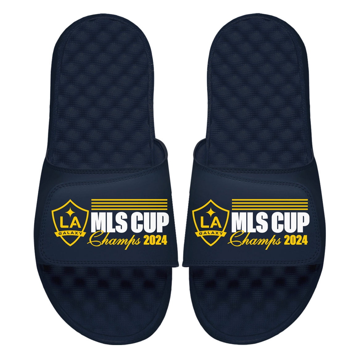 Unisex ISlide Navy LA Galaxy 2024 MLS Cup Champions Slide Sandals ...