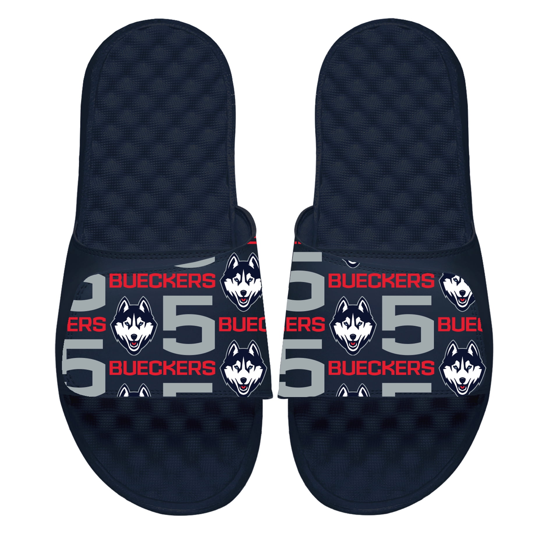 Unisex-ISlide Paige Bueckers Navy UConn Huskies Team Pattern Slide ...
