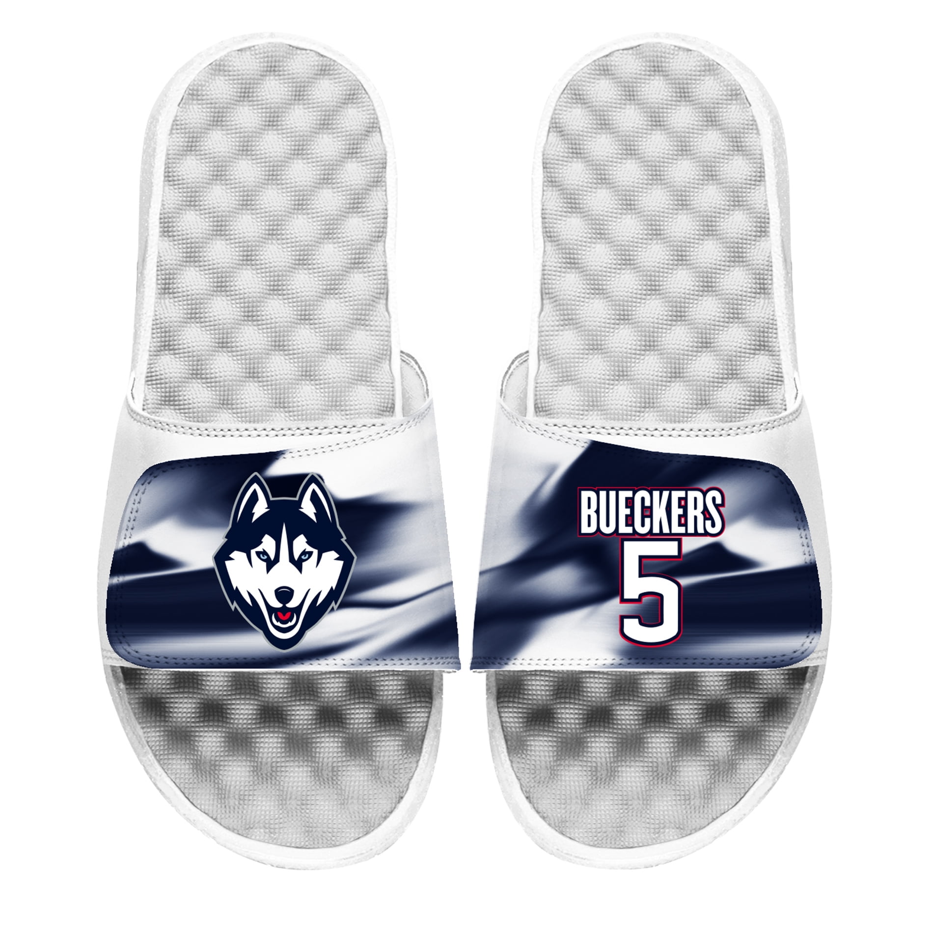 Unisex-ISlide Paige Bueckers White UConn Huskies Name Split Slide ...