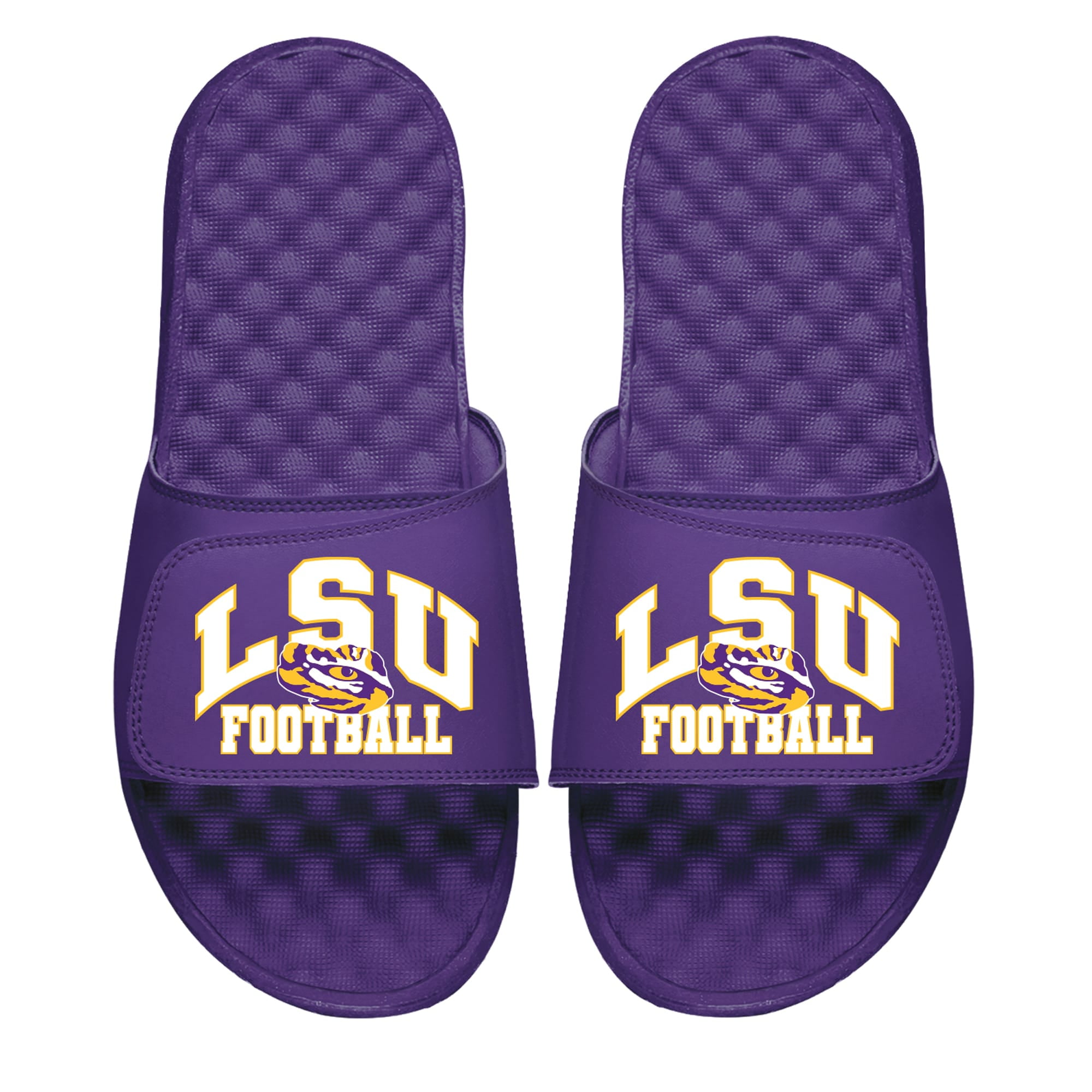 Unisex ISlide Purple LSU Tigers Football Varsity Slide Sandals ...