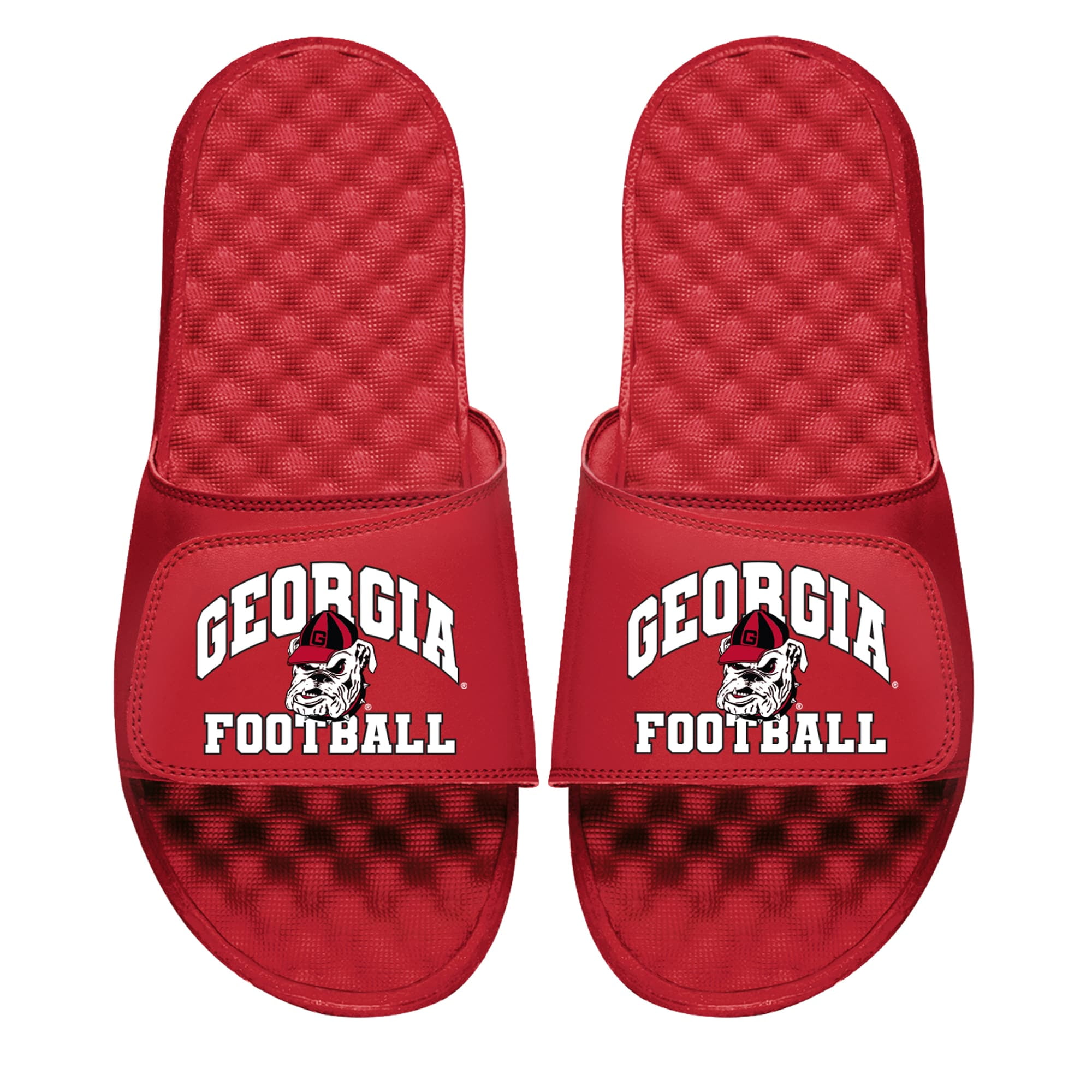 Unisex ISlide Red Georgia Bulldogs Football Varsity Slide Sandals ...