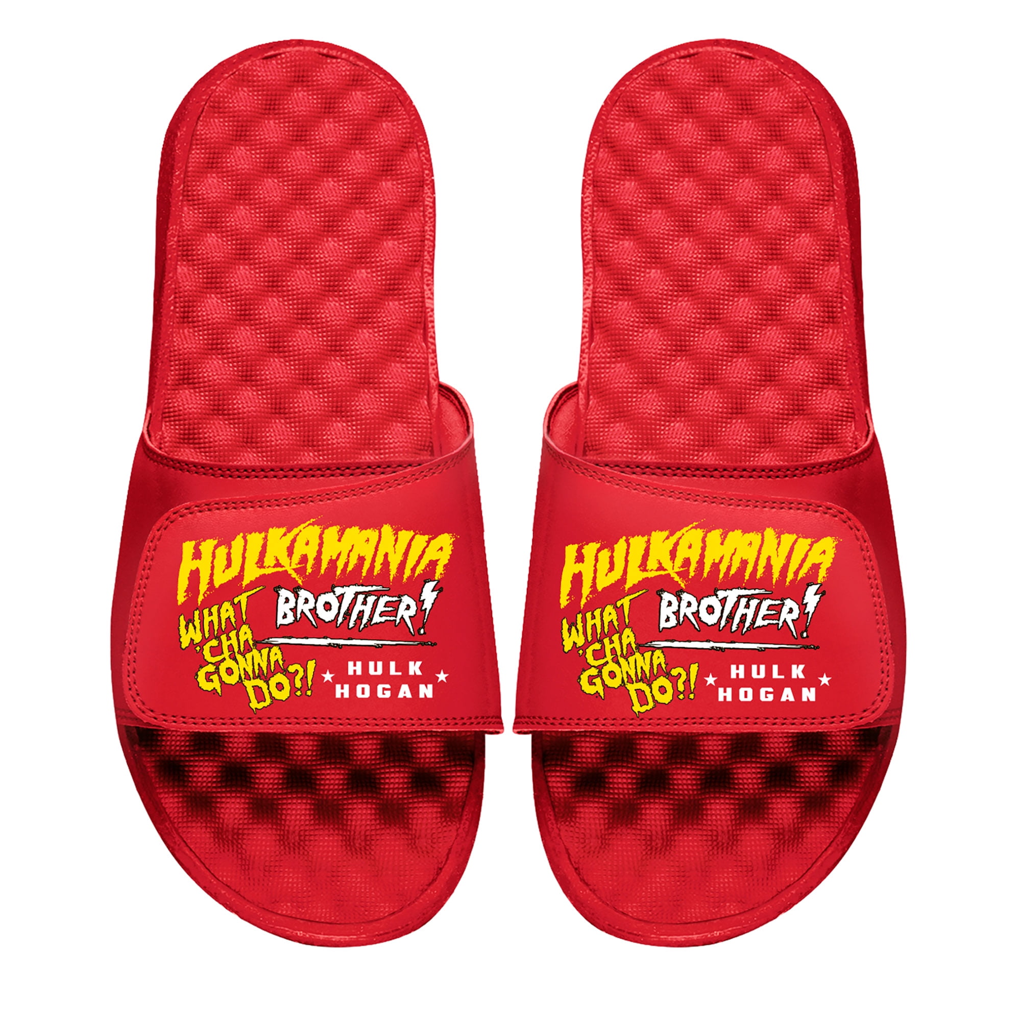 Unisex ISlide Red Hulk Hogan Word Collage Slide Sandals - Walmart.com