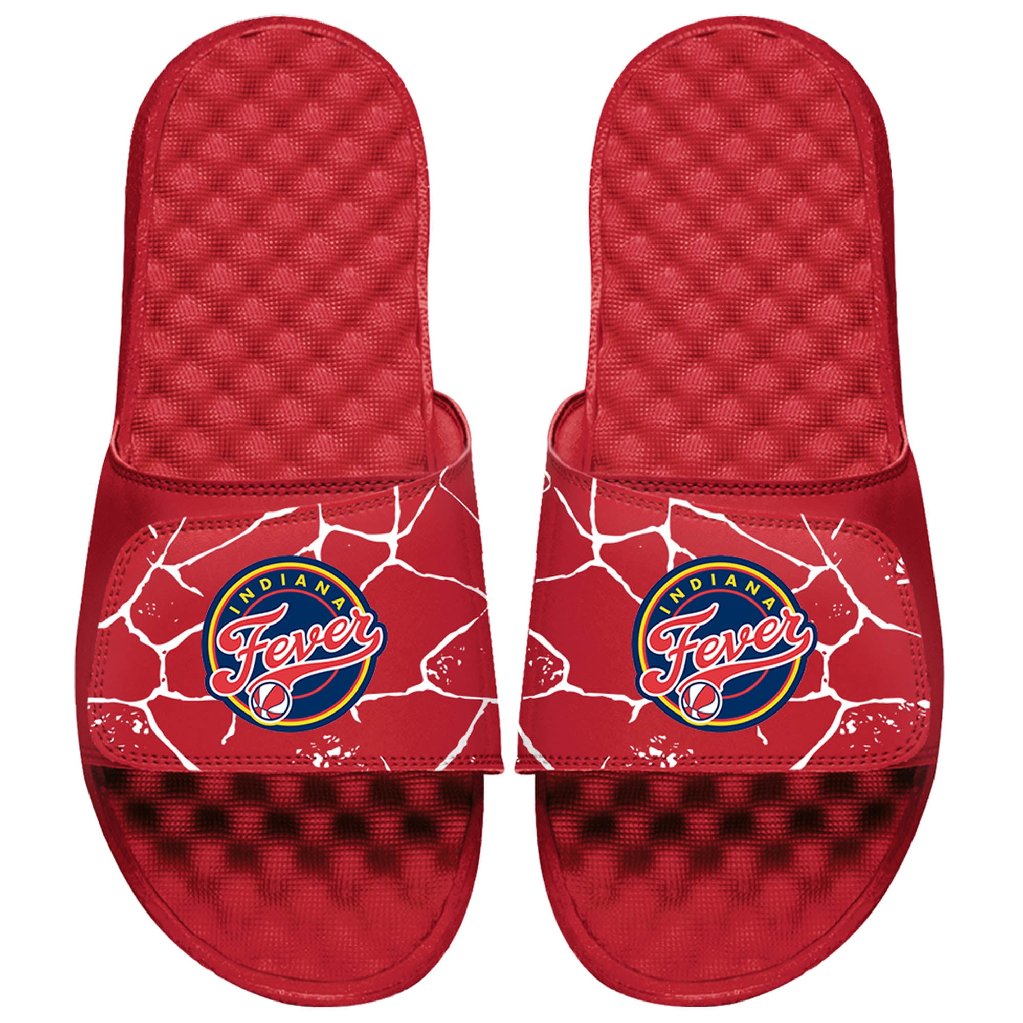 Unisex ISlide Red Indiana Fever Shattered Slide Sandals - Walmart.com