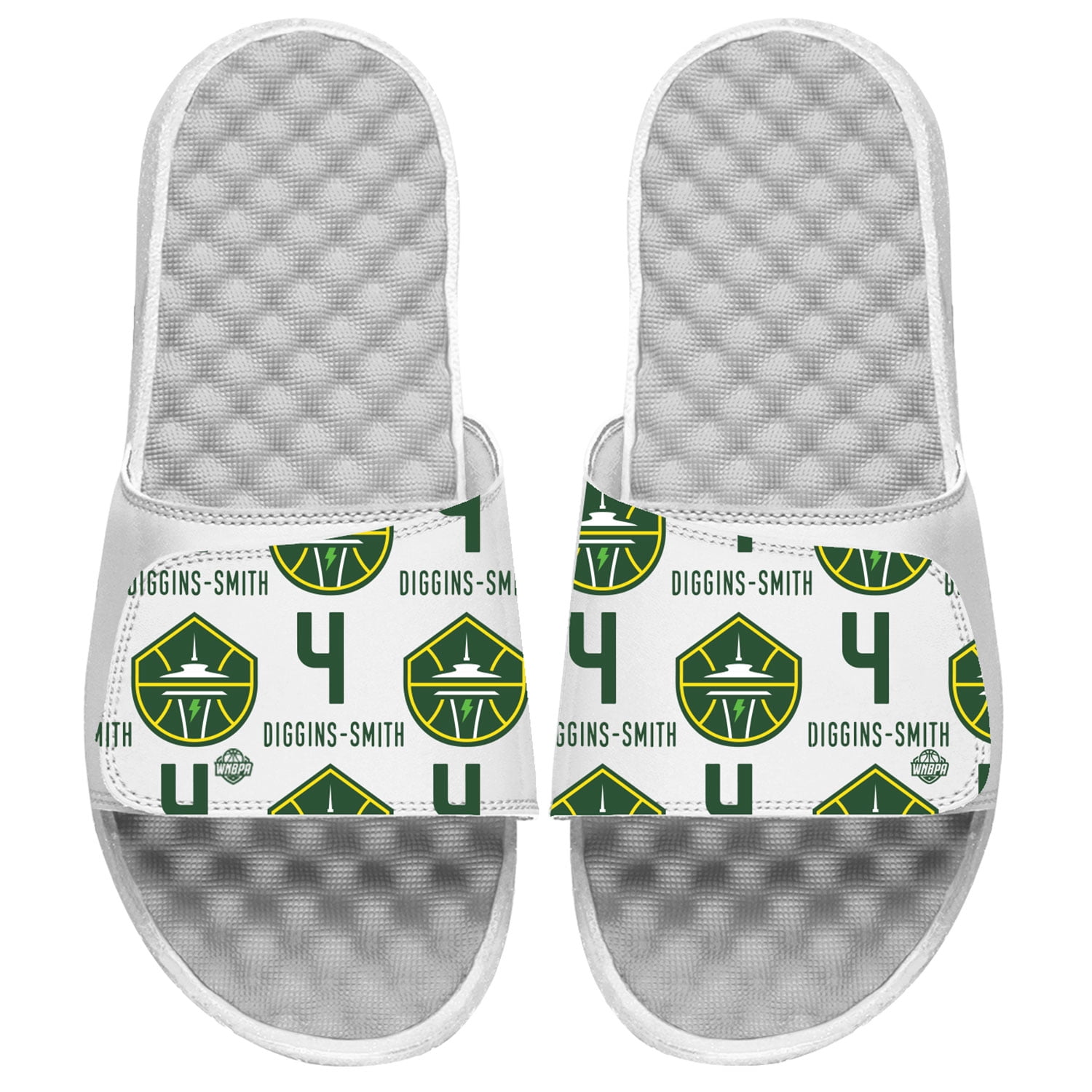 Unisex ISlide Skylar Diggins-Smith White Seattle Storm Pattern Slide ...