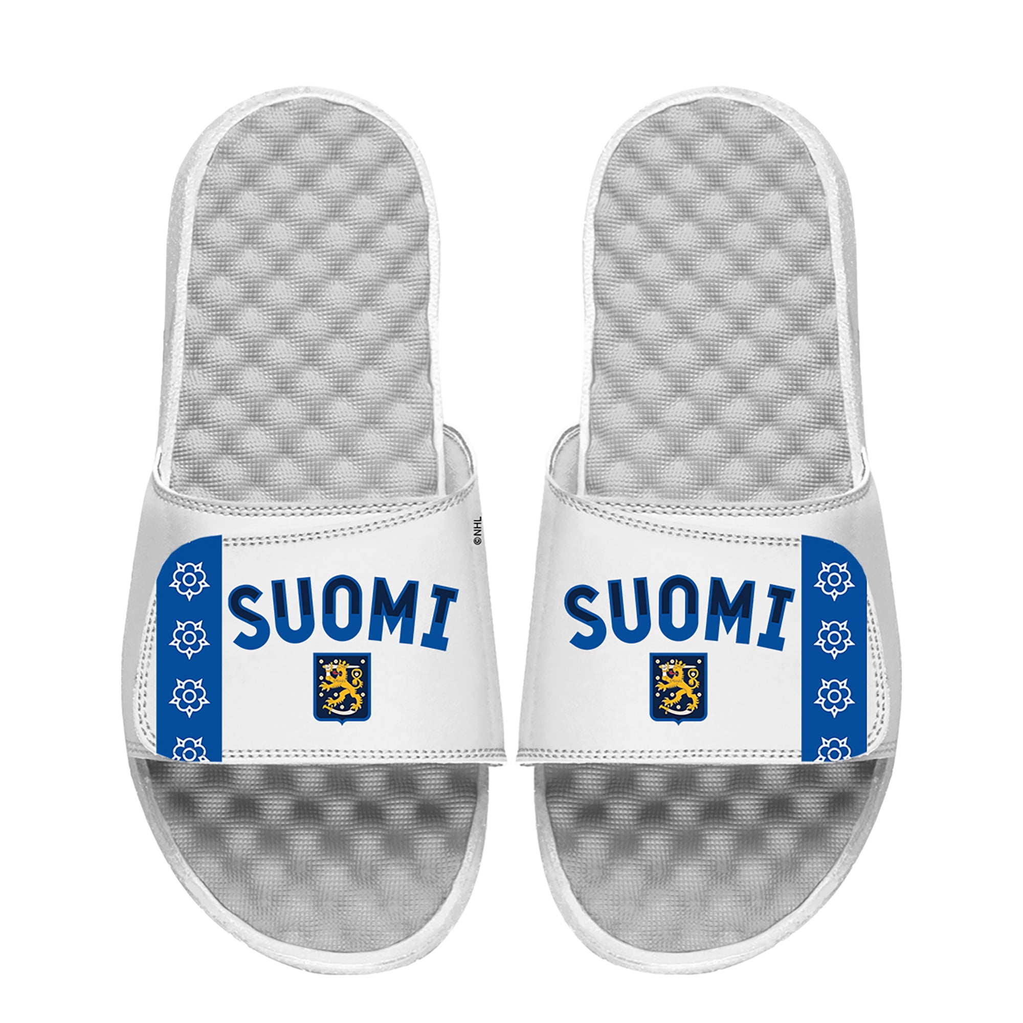 Unisex ISlide White Finland 2025 4 Nations Face-Off Jersey Slide Sandals - Walmart.com