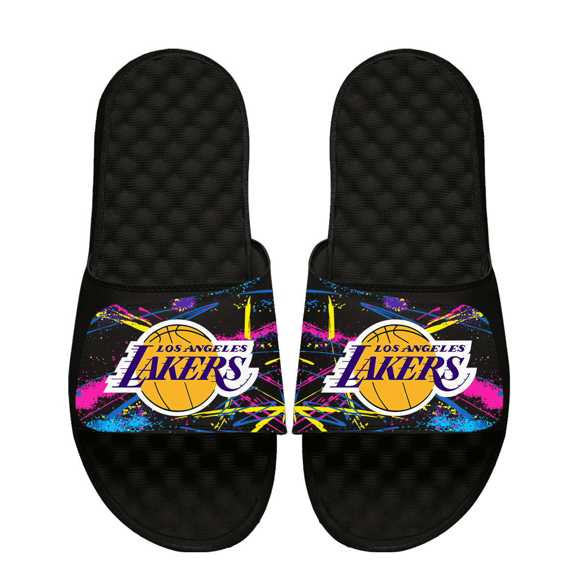 Unisex ISlide x Staycool Black Los Angeles Lakers Slide Sandals ...