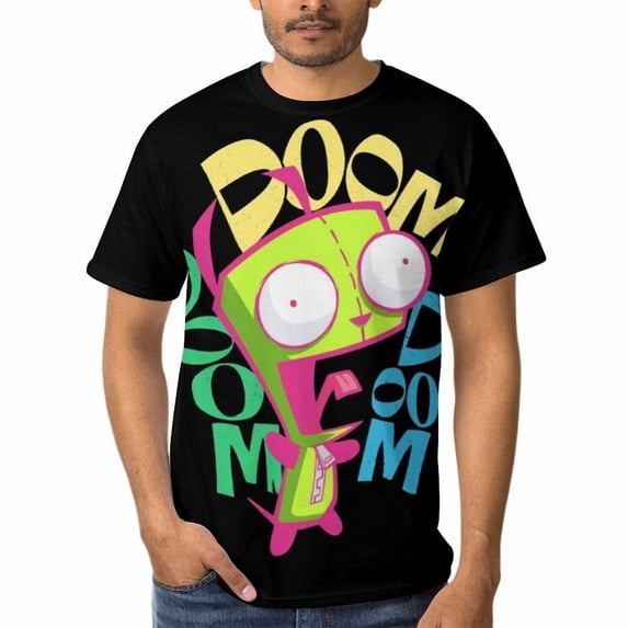 Unisex Inva-der Monster Z1m Gir T Shirts Short Sleeve Shirts 3D ...