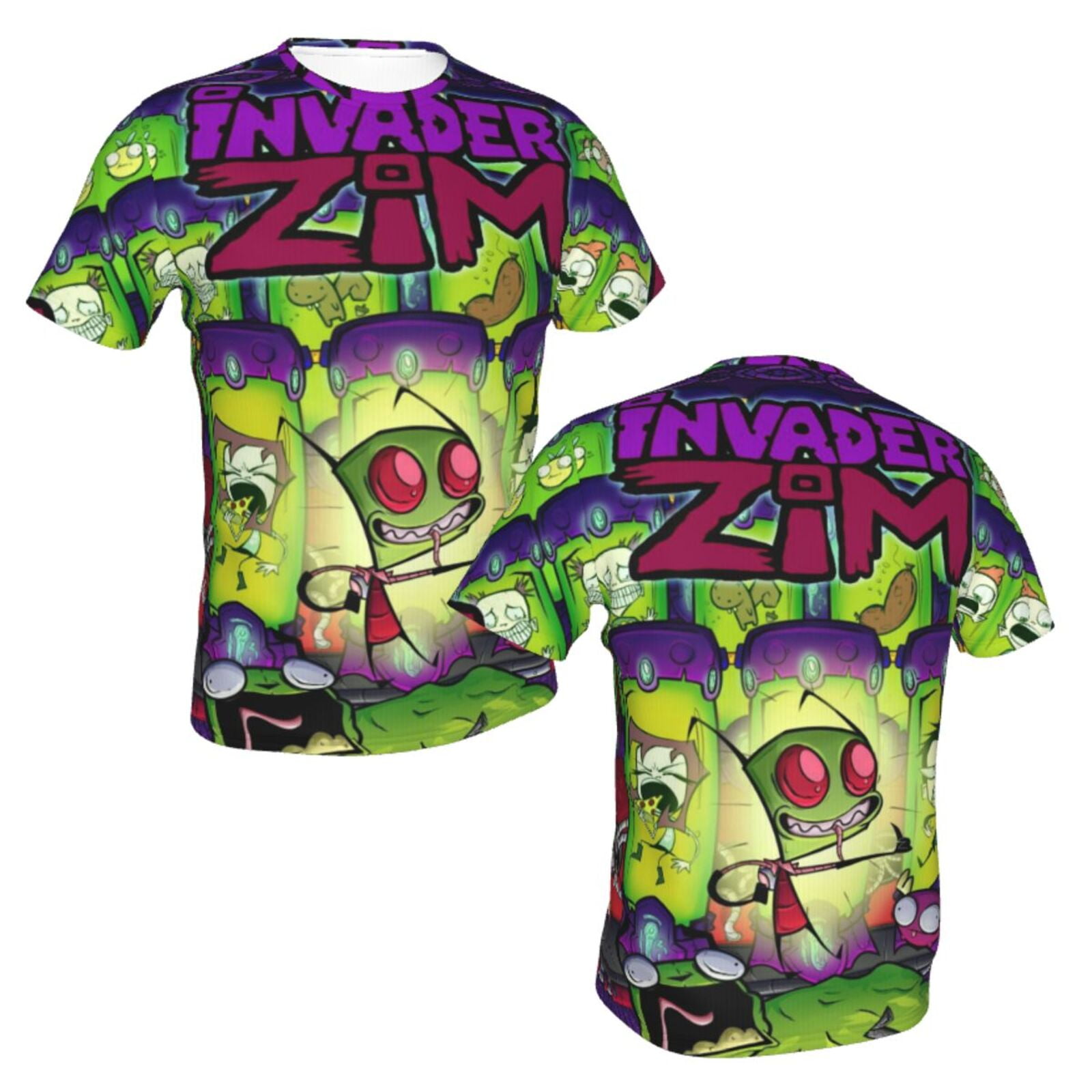 Unisex Invader Zim T Shirts 3D Printed Short Sleeve Shirts Casual ...