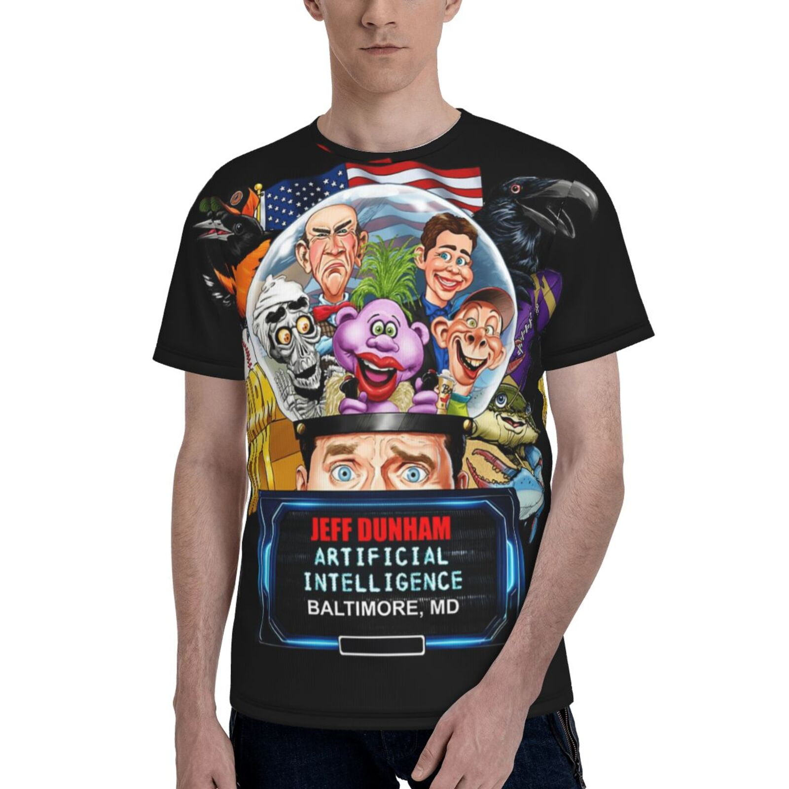 Unisex Jeff Retro Dun-haw T Shirts For Men Women Short Sleeve Shirts 3D ...