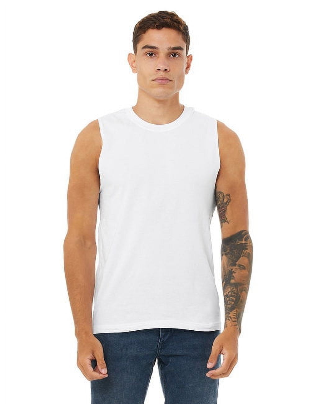 Unisex Jersey Muscle Tank - WHITE - 2XL - Walmart.com
