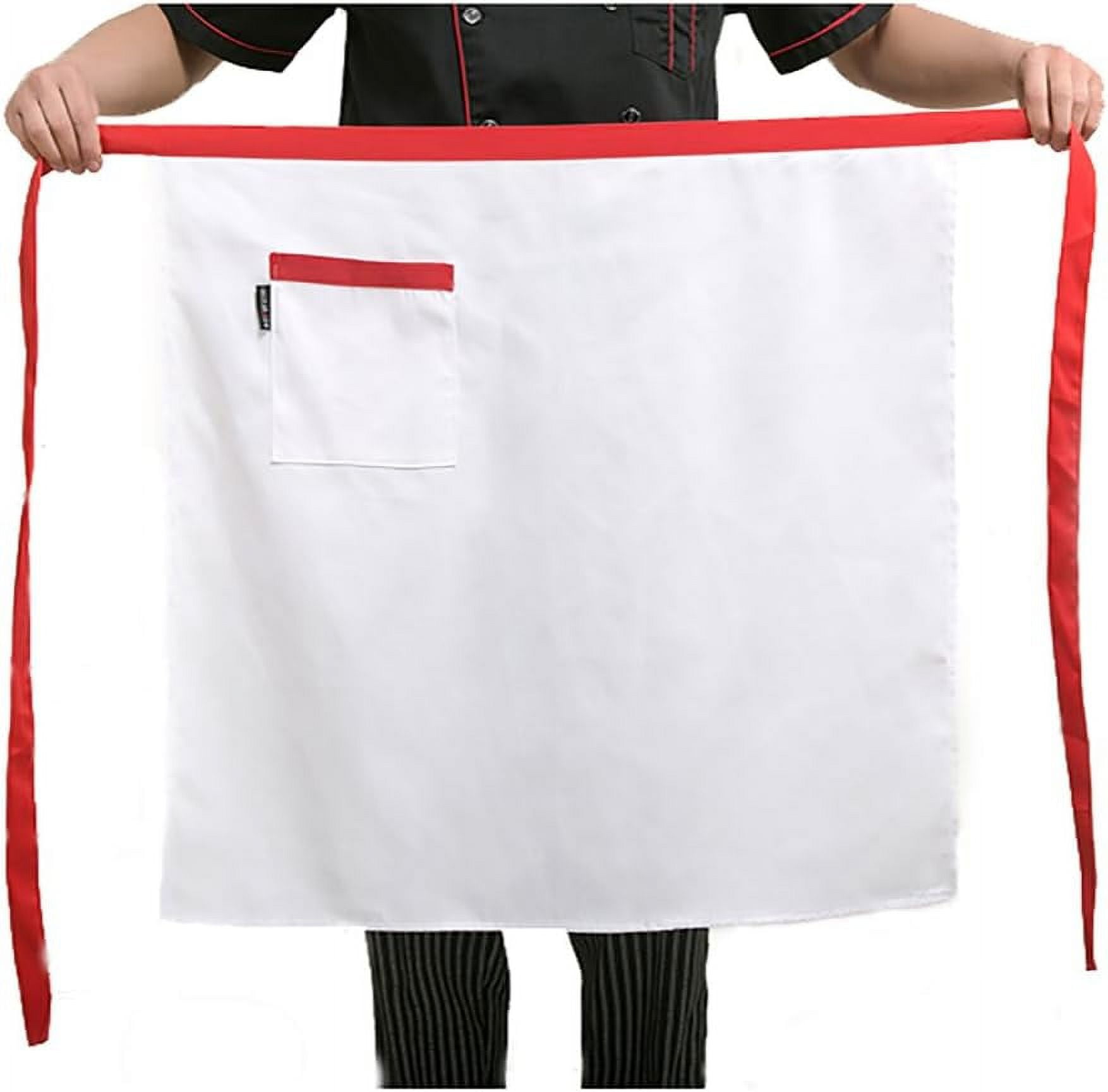 Unisex Kitchen Half Waist Apron Chef Work Bib Bistro Server Aprons ...