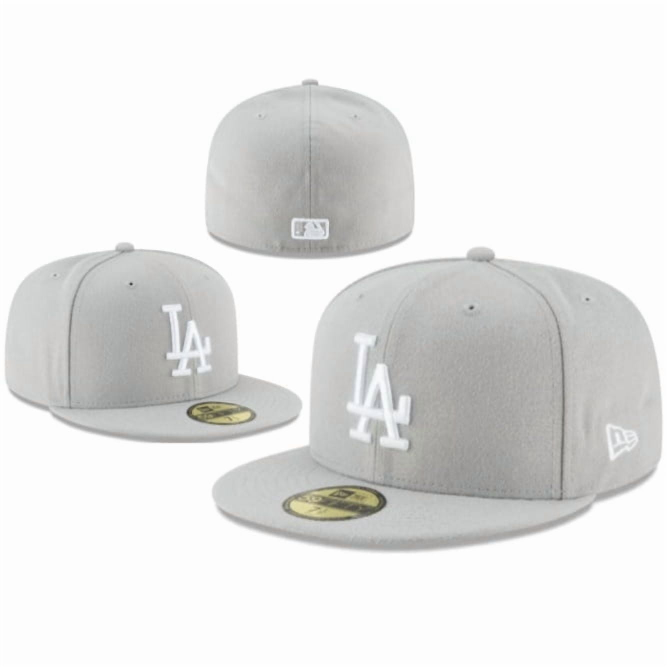 Unisex LA Los Angeles Dodgerss Black Classic Baseball Cap Fitted Hat ...