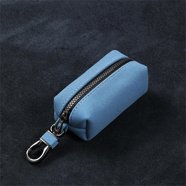 Compact Key Chain Organizer With Leather Strap, Smart Key Ring Holds 8 ...