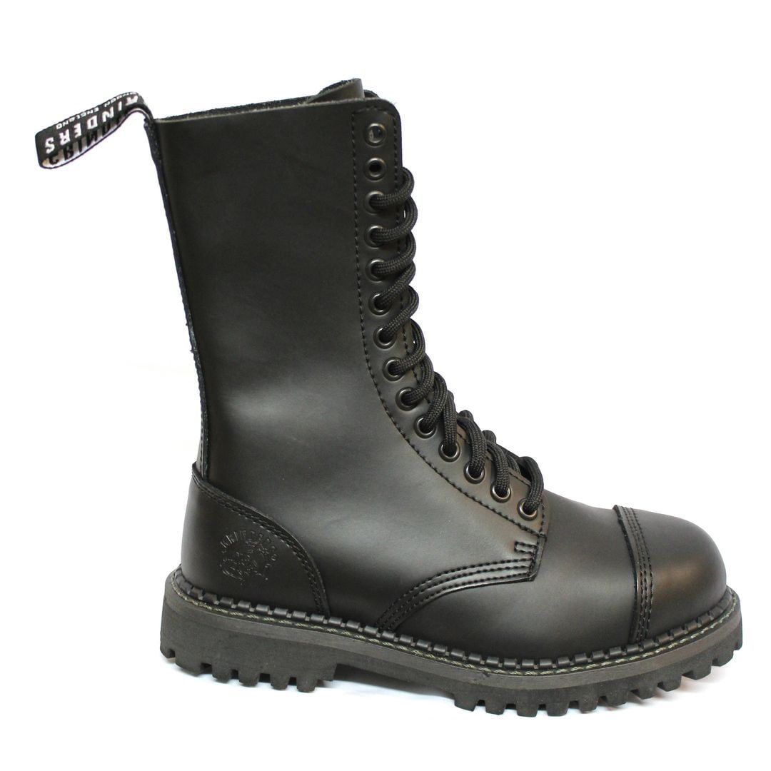 Unisex Leather Military Boots Black Ginders Safety Steel Toe - Walmart.com