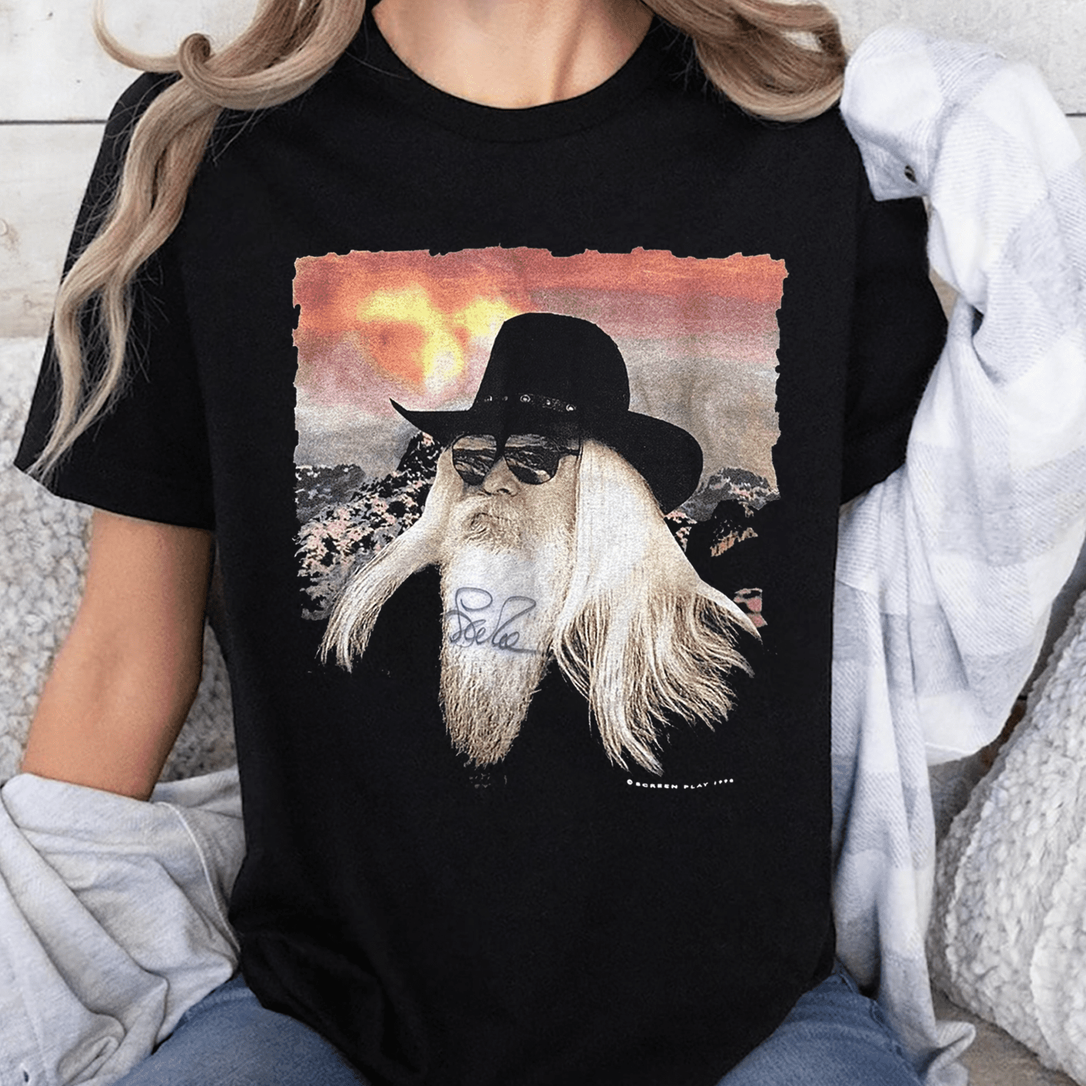 Unisex Leon Russell, Tour Hank Wilson Graphic T-Shirt, Sizes S-5XL ...