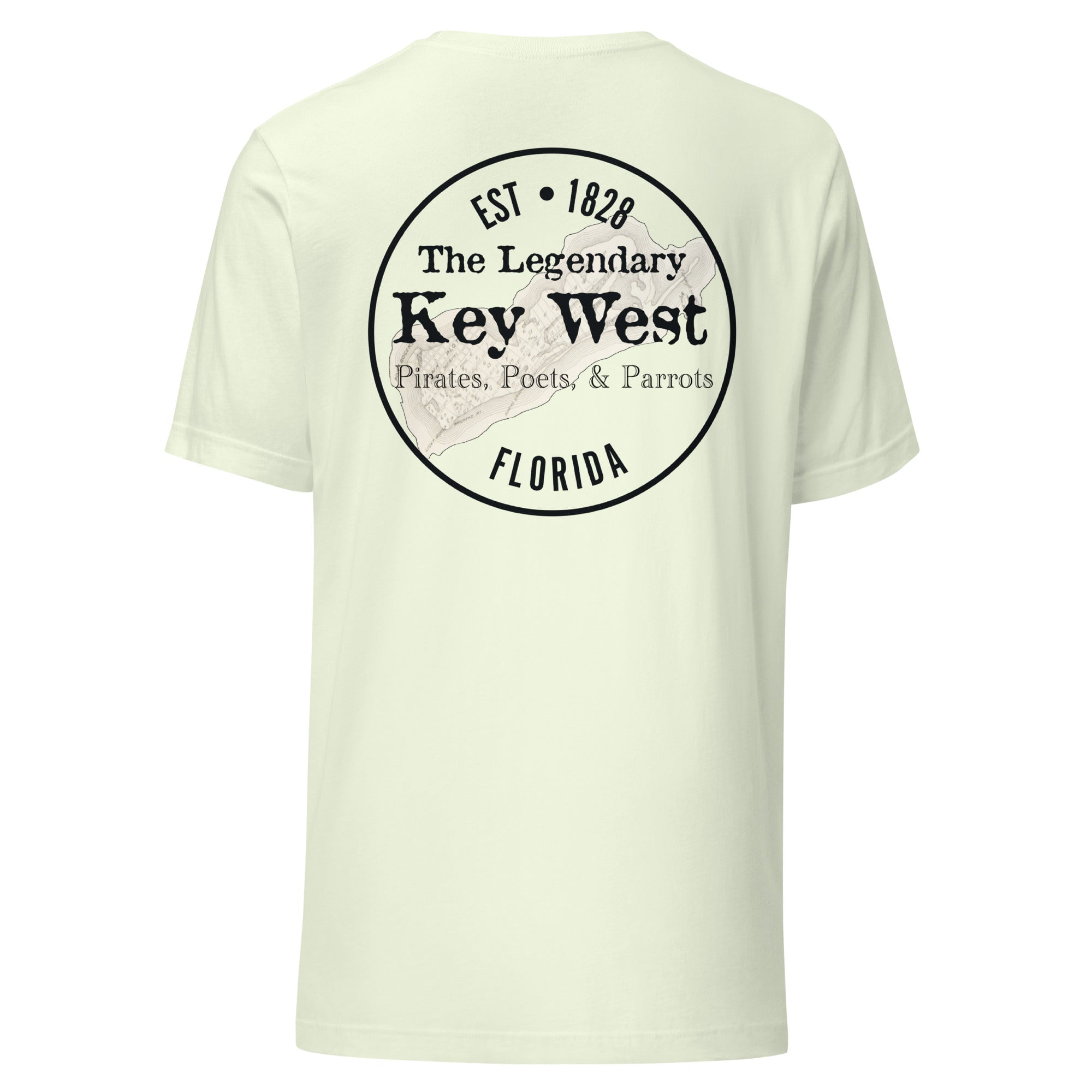 Unisex Lightweight Adult Key West Florida Pirates Parrots Poets T-Shirt ...