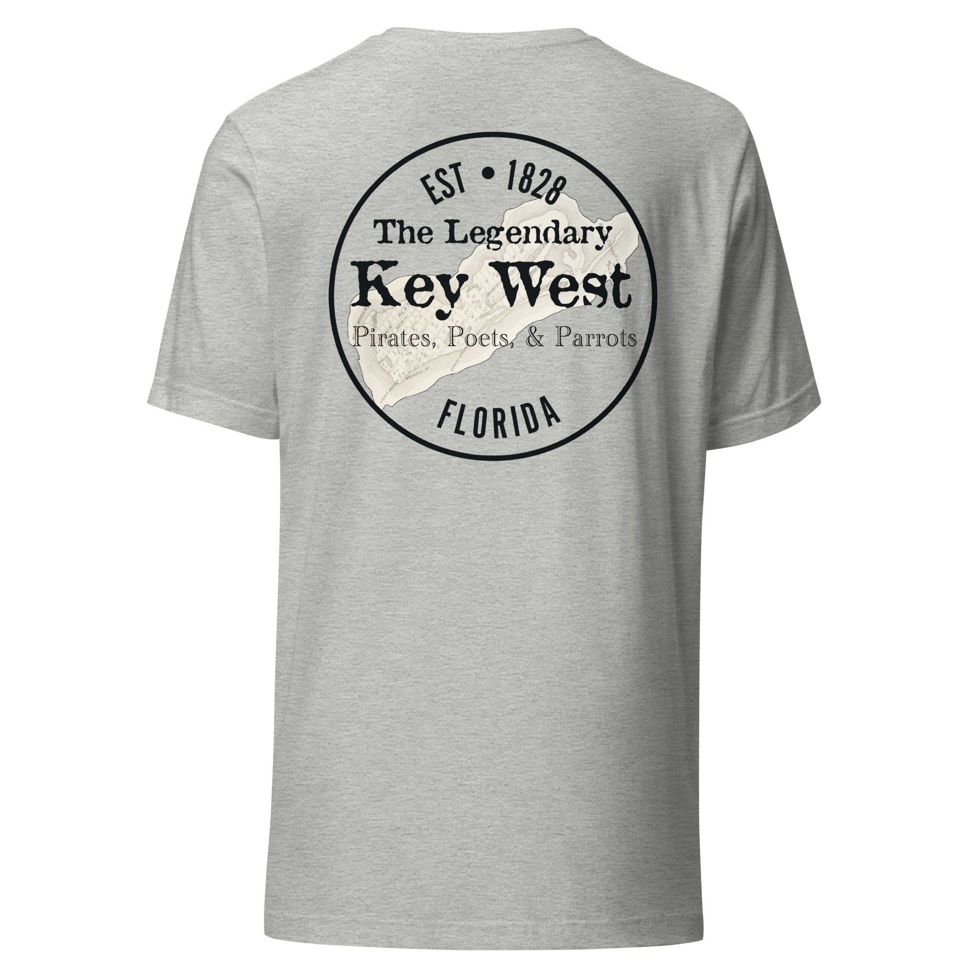 Unisex Lightweight Adult Key West Florida Pirates Parrots Poets T-Shirt ...