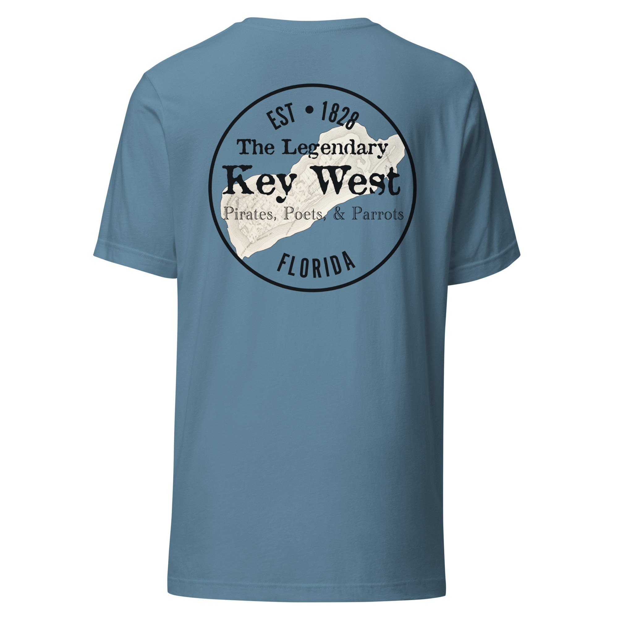 Unisex Lightweight Adult Key West Florida Pirates Parrots Poets T-Shirt ...