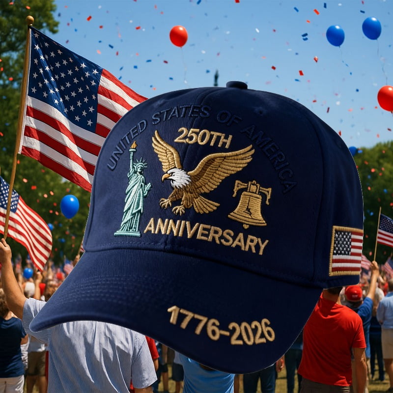 Unisex Logo Compatibility Cap Snapback 1776 2026 USA Anniversary 50 ...