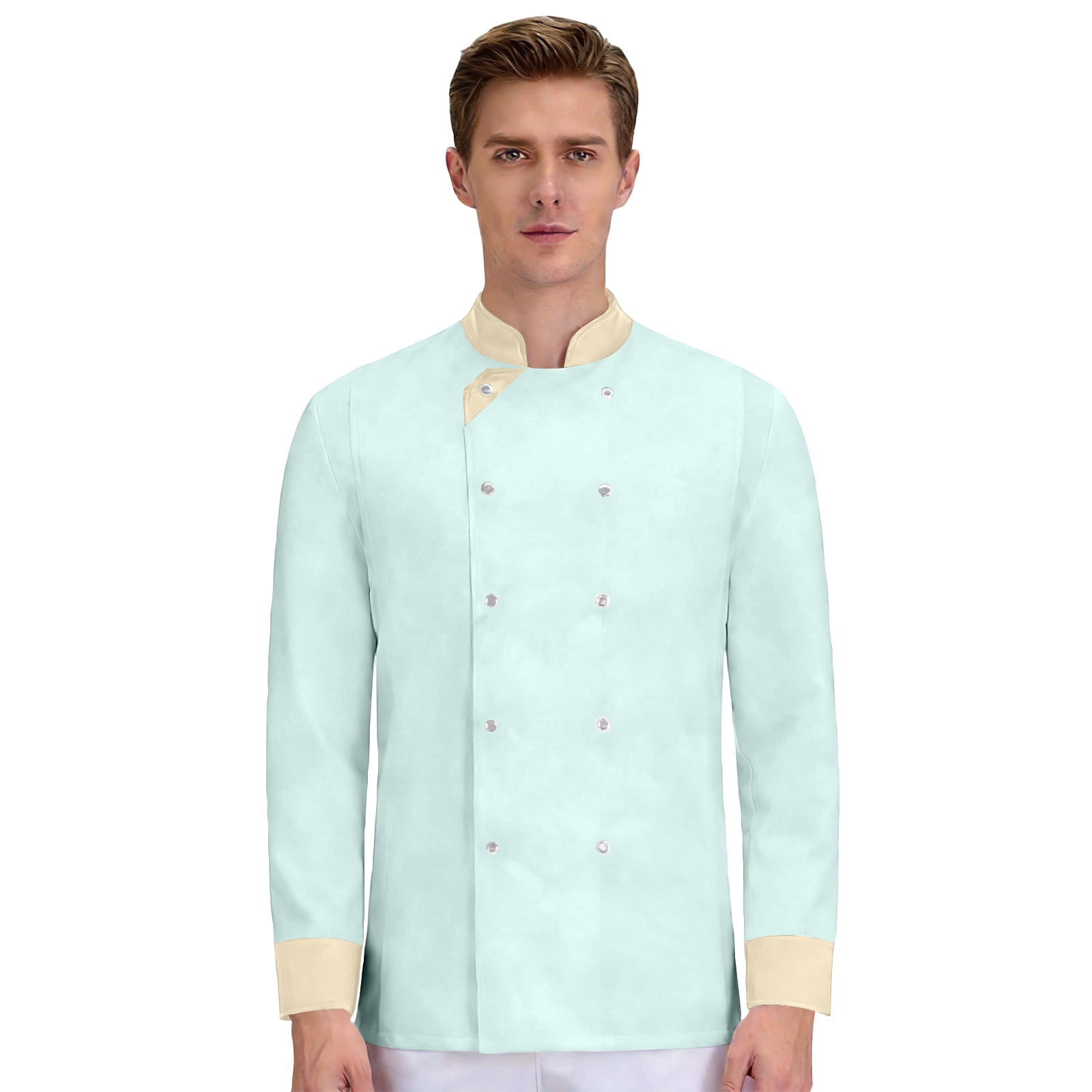 Unisex Long Sleeve Chef Coat, Waterproof Oil-Resistant Buttoned Kitchen ...