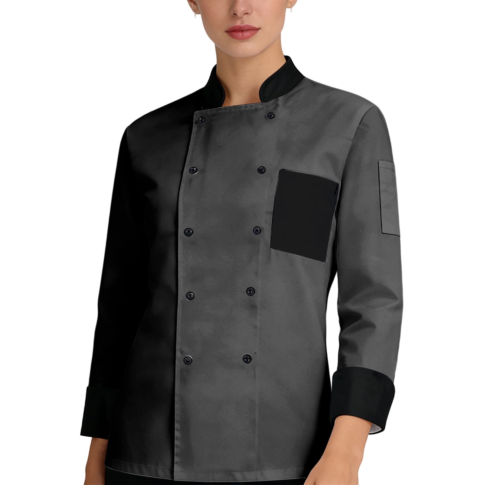 Unisex Long Sleeve Chef Uniforms Restaurant Kitchen Workwear Hotel ...