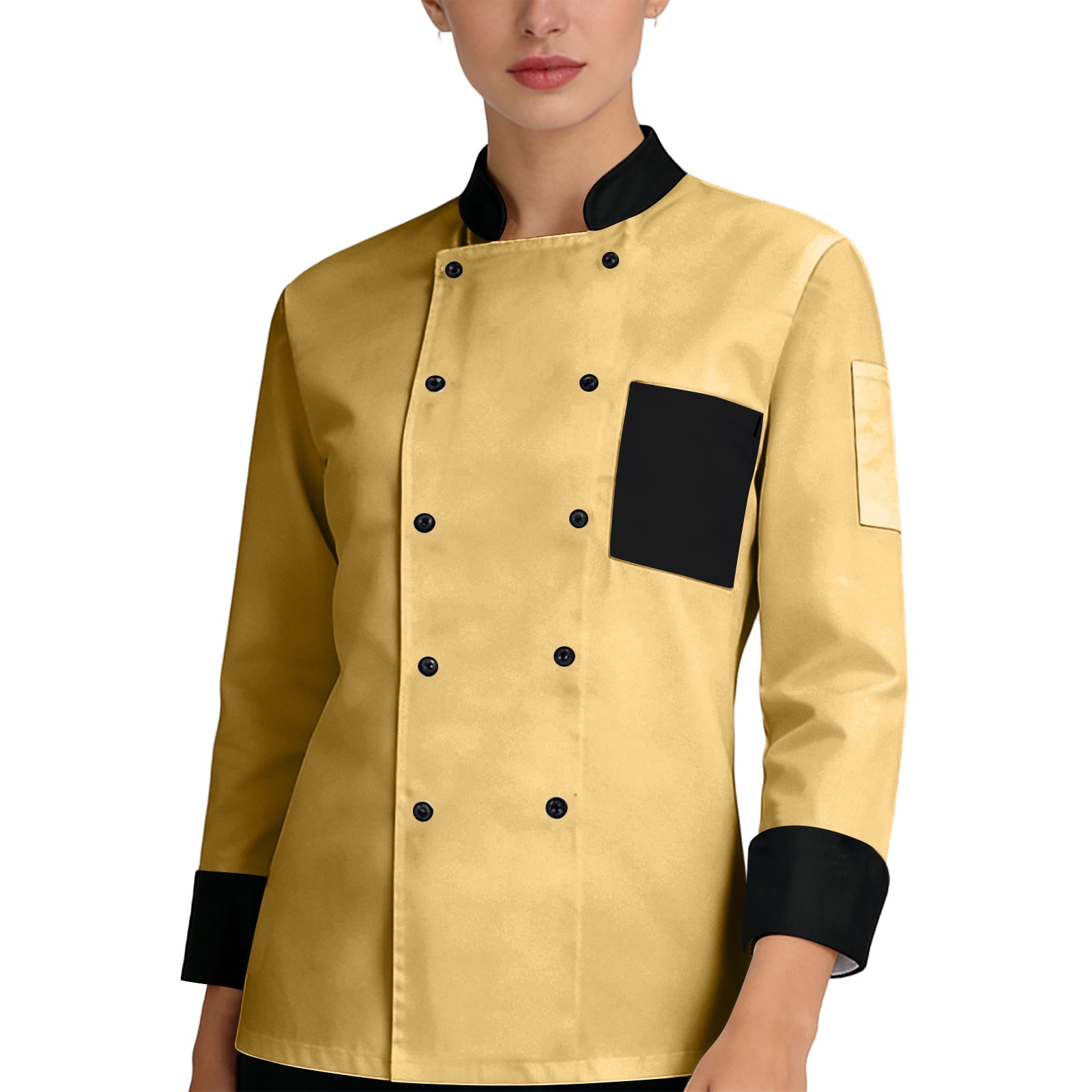 Unisex Long Sleeve Chef Uniforms Restaurant Kitchen Workwear Hotel ...