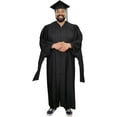 Unisex Masters Cap and Gown with 2025 Year Charm, Masters Degree Black ...
