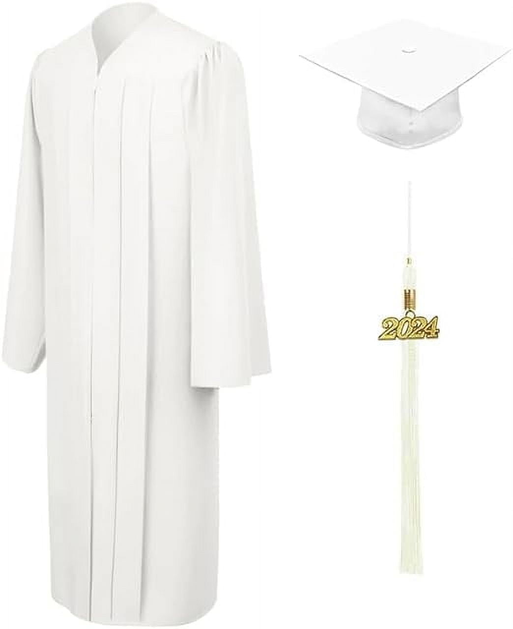 Unisex Matte Graduation Cap Gown Tassel Package, High School and ...