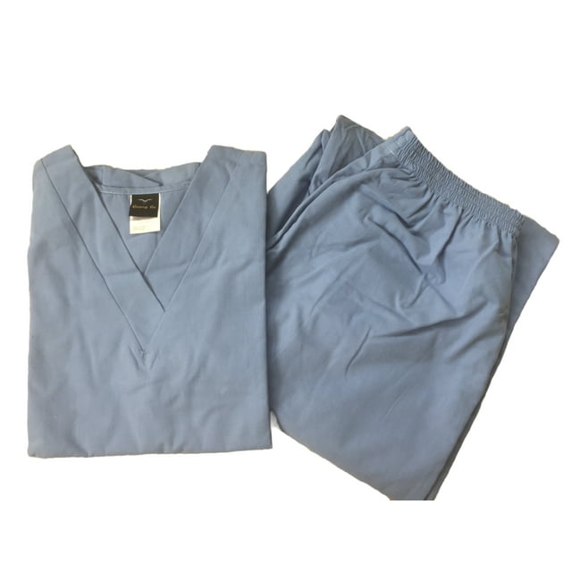 Unisex Medical Uniform Nursing Scrub Elastic Sets, 5 pockets, V-neck ...