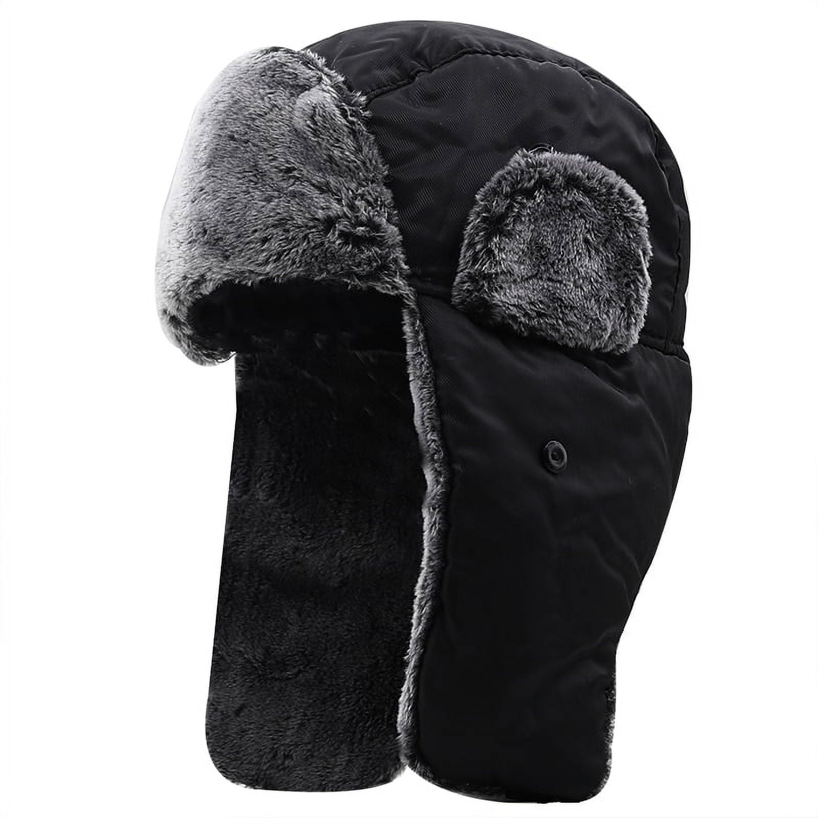 Unisex Men Women Russian Hat Trapper Bomber Warm Trooper Ear Flaps ...