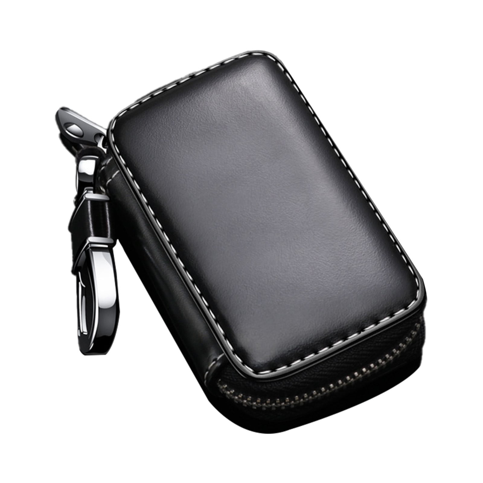 Unisex Mens Womens Premium Leather Car Key Holder Bag Keychain Case ...