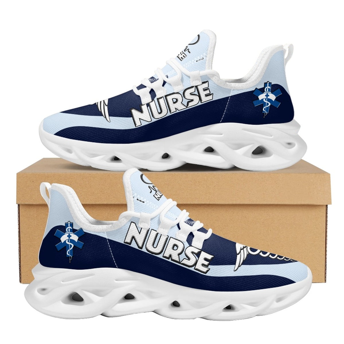 Unisex Mesh Sneakers Summer Lace up Platform Shoes Light Paramedic EMT ...